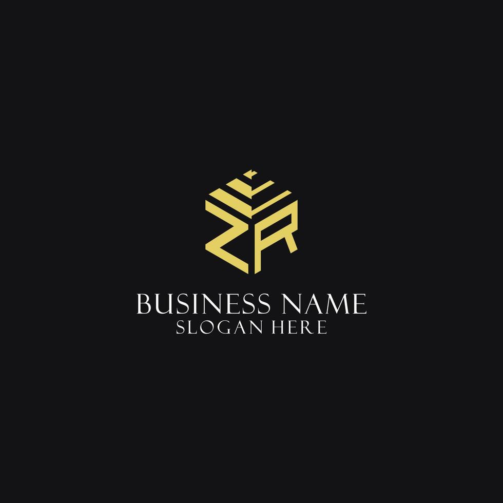 ZR initial monogram with hexagon shape logo, creative geometric logo ... ZR initial monogram with hexagon shape logo, creative geometric logo ...