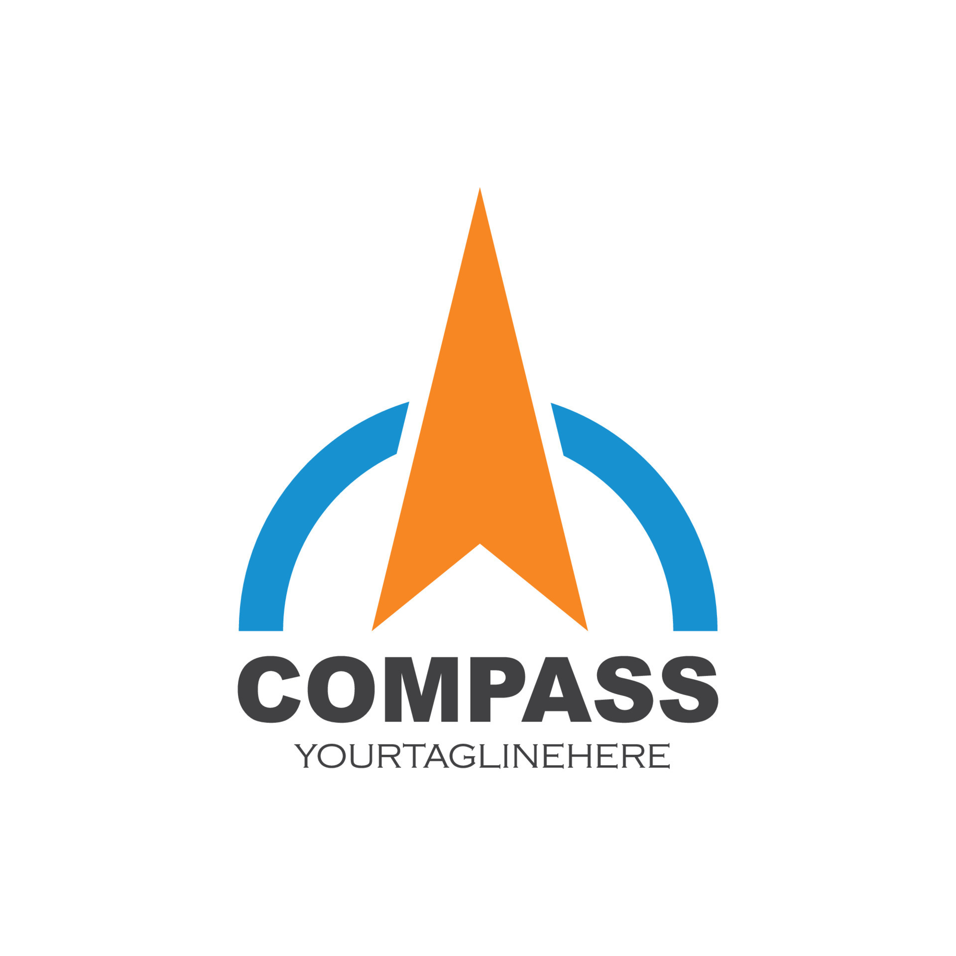 Compass Arrow Logo Vector Tempate Ilustration 21956252 Vector Art At Vecteezy