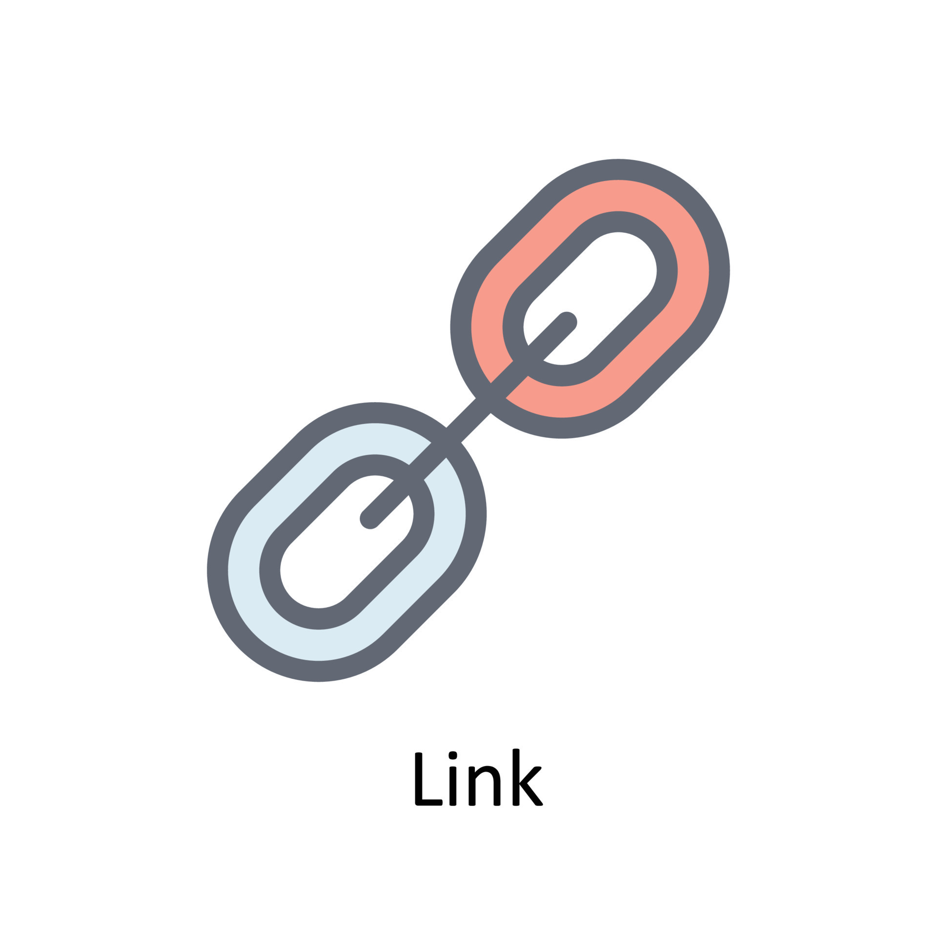 Link Vector Fill outline Icons. Simple stock illustration stock ...