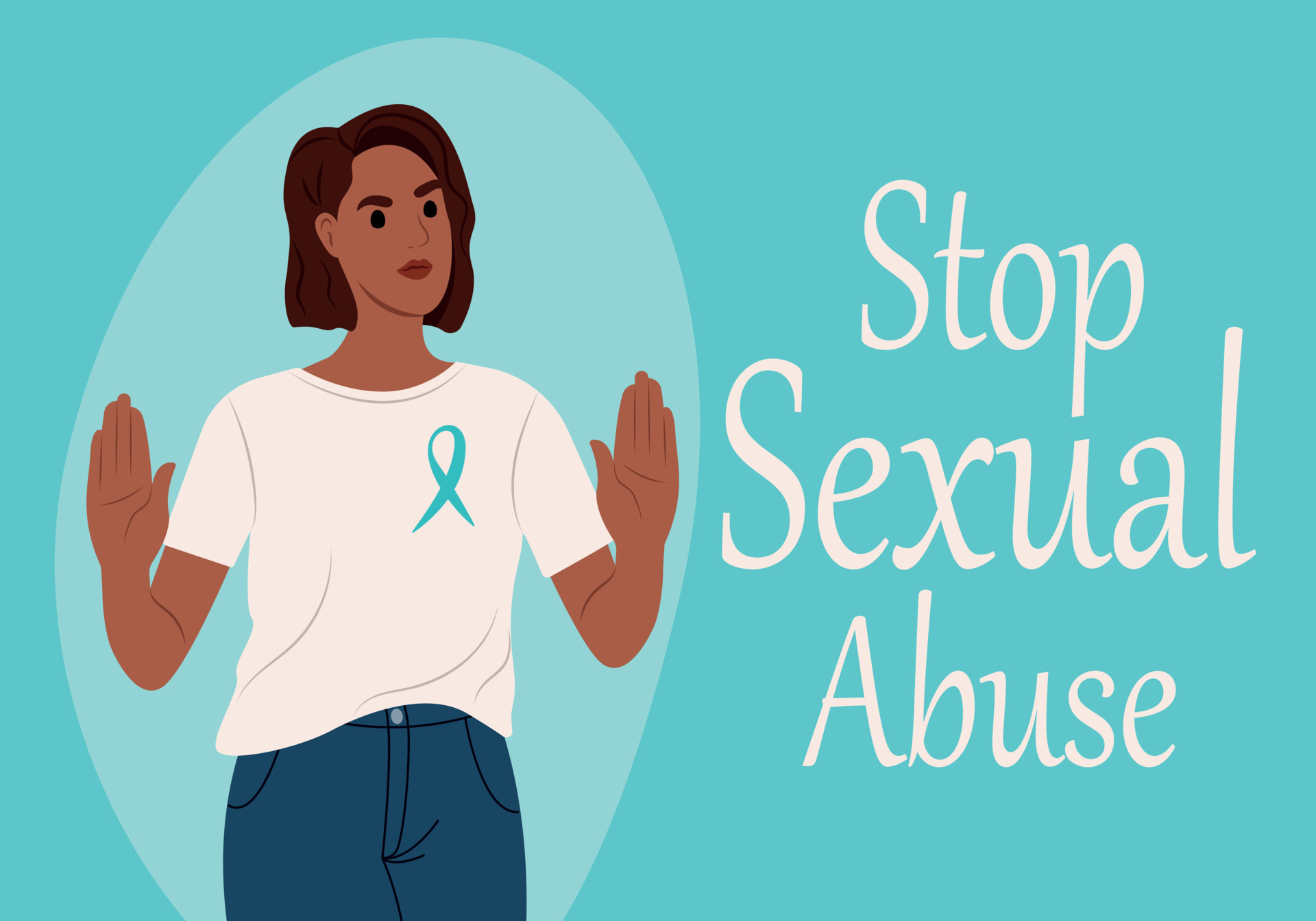 Woman Against Sexual Violence Sexual Assault Awareness Month Banner