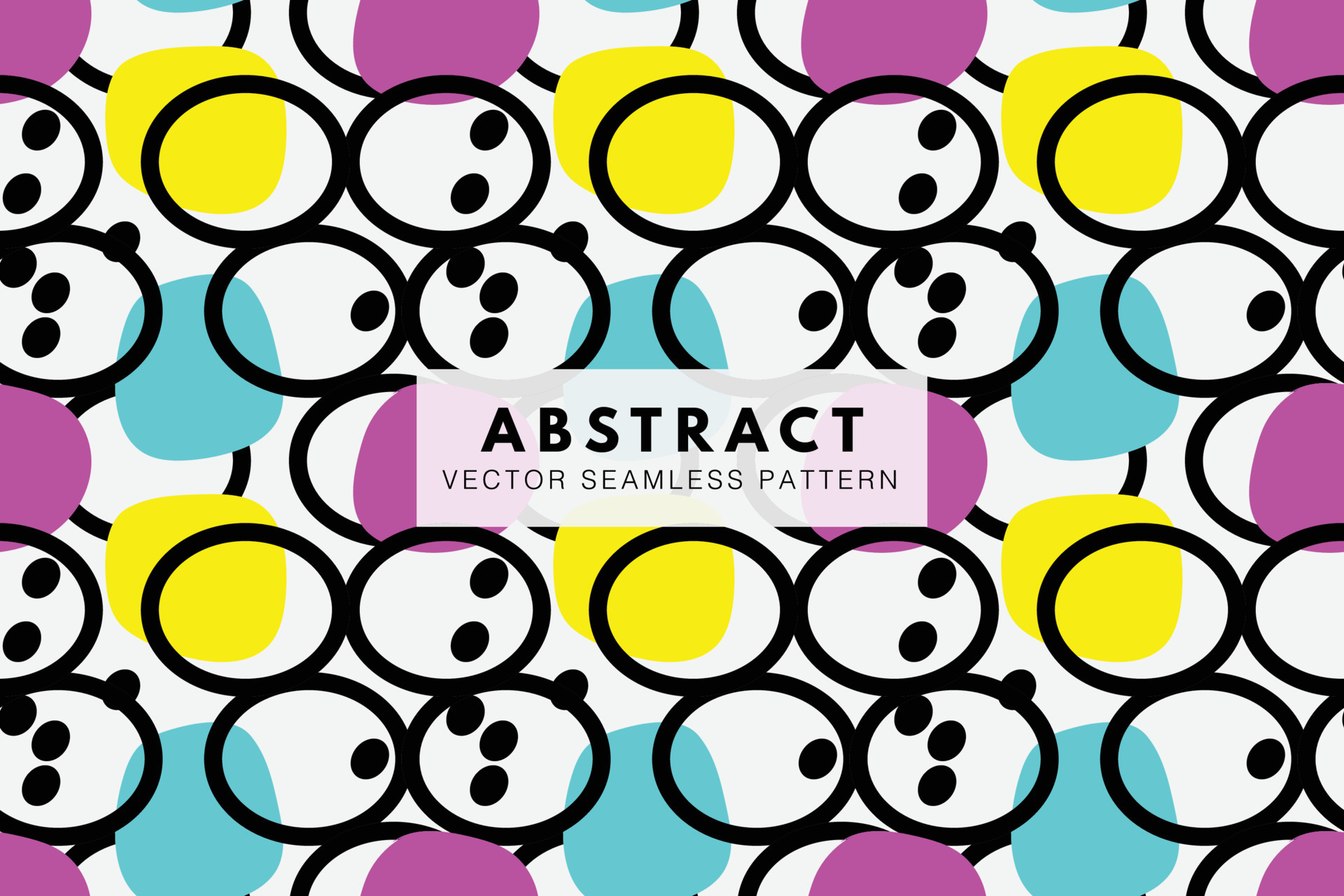 Round shapes colorful abstract repeating pattern vector seamless ...
