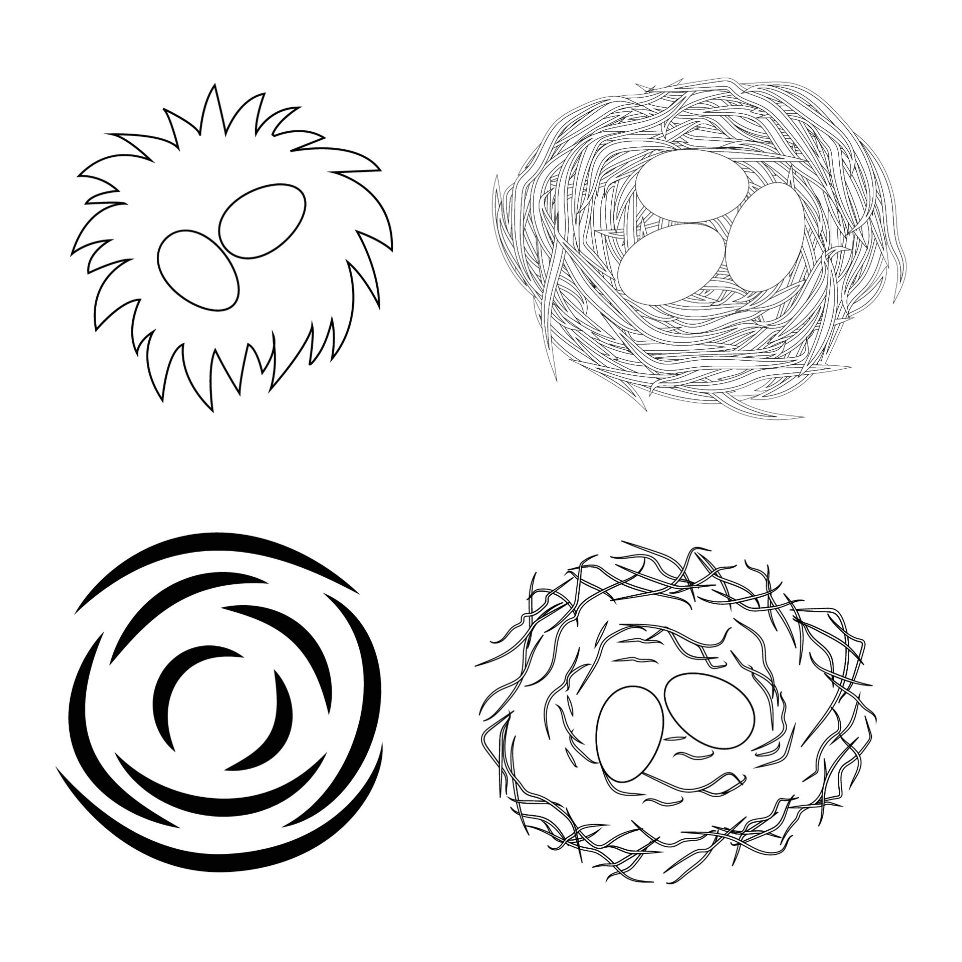 bird's nest icon vector 21958272 Vector Art at Vecteezy