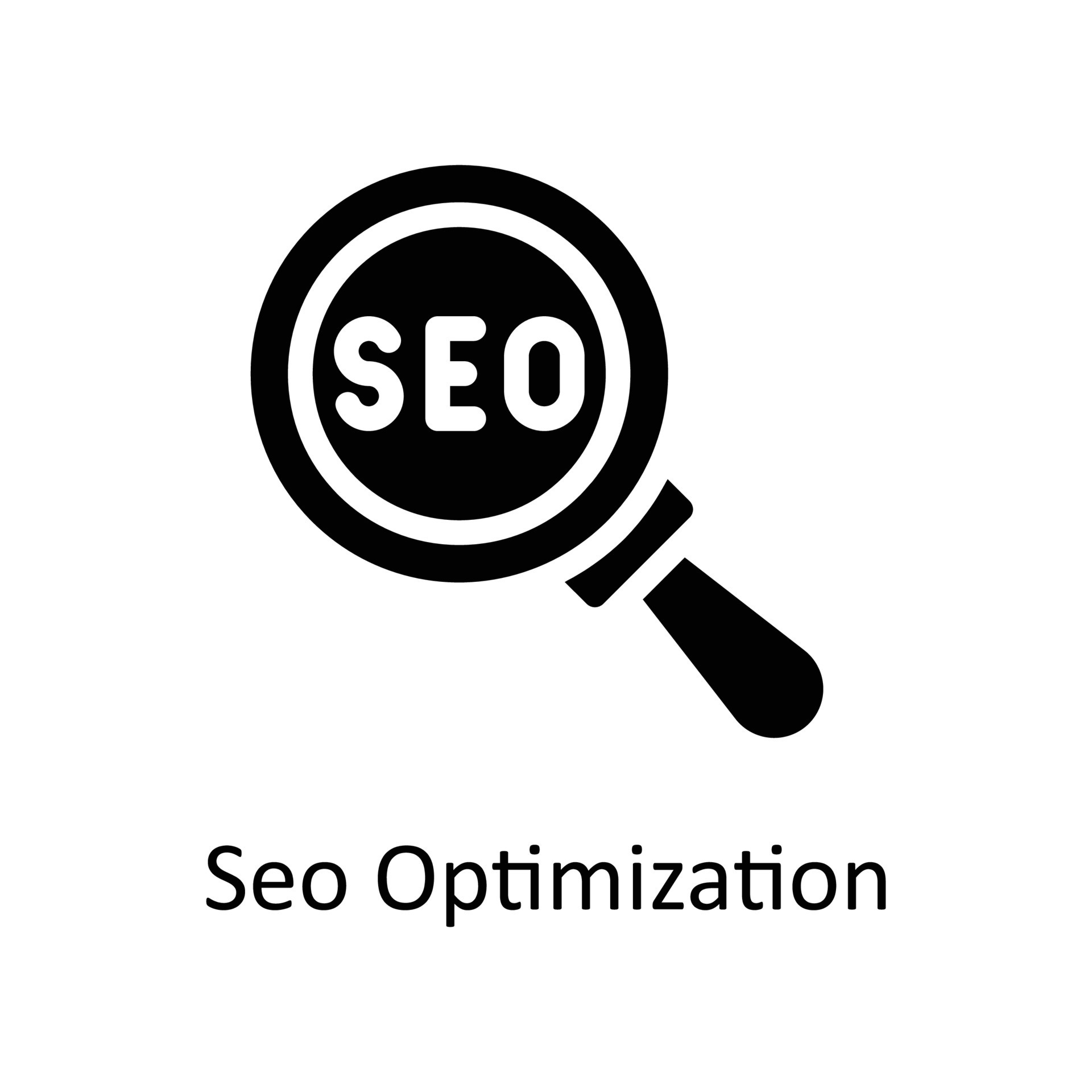 Seo Optimization Vector Solid Icons. Simple stock illustration stock ...