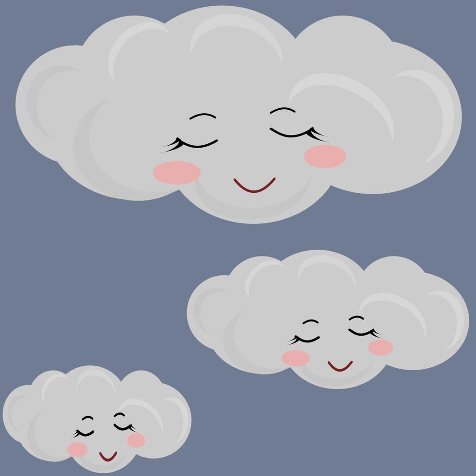 Animated Clouds With Faces