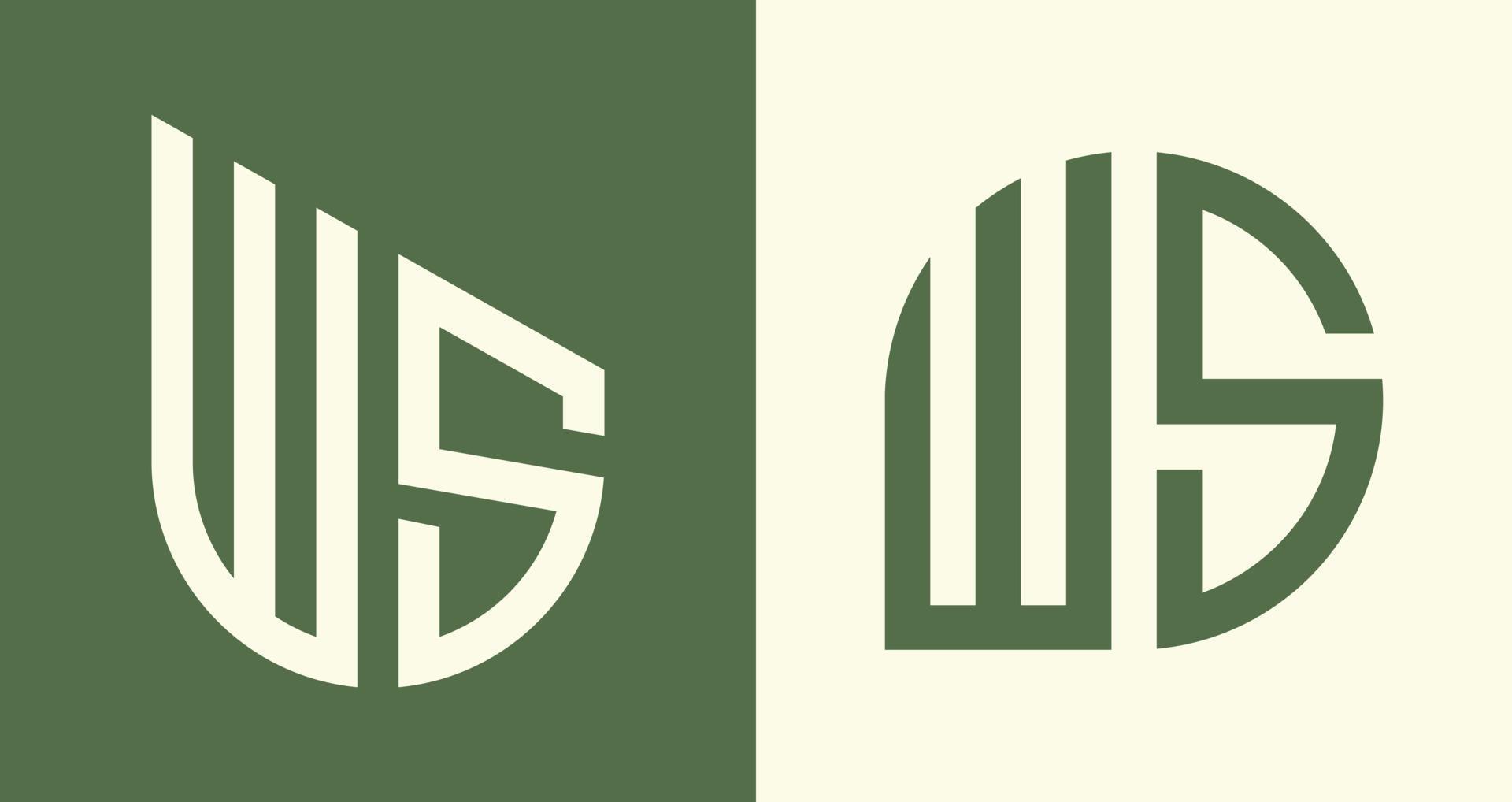 Creative simple Initial Letters WS Logo Designs Bundle. 21960411 Vector Art at Vecteezy