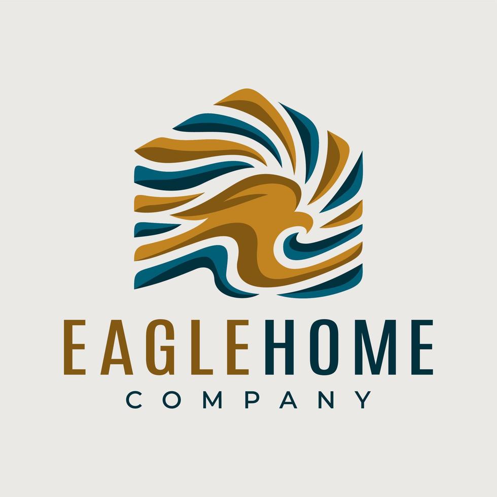 Minimalist eagle home logo design template. Modern hawk house logo branding. 21961490 Vector Art ...
