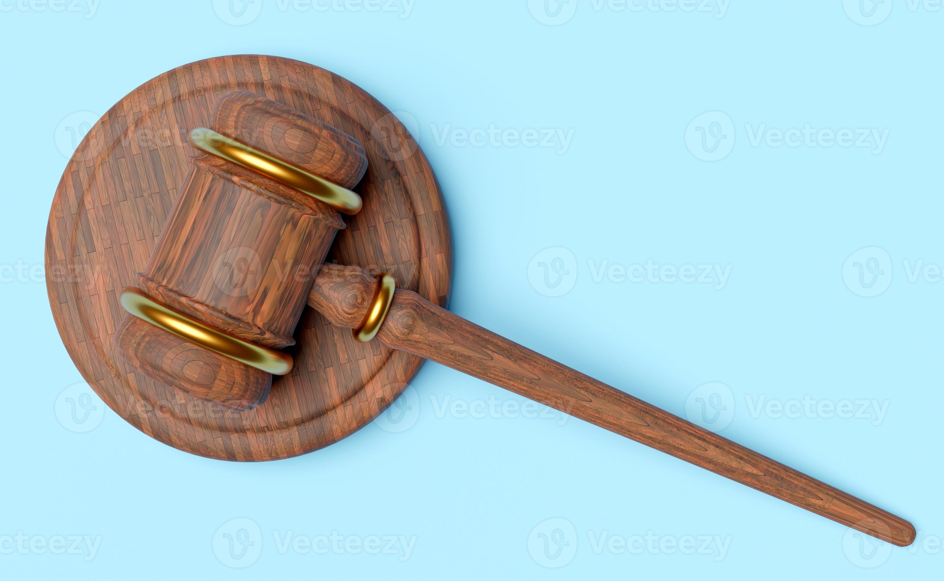 3d wooden judge gavel, hammer auction with stand isolated on blue ... 3d wooden judge gavel, hammer auction with stand isolated on blue ...