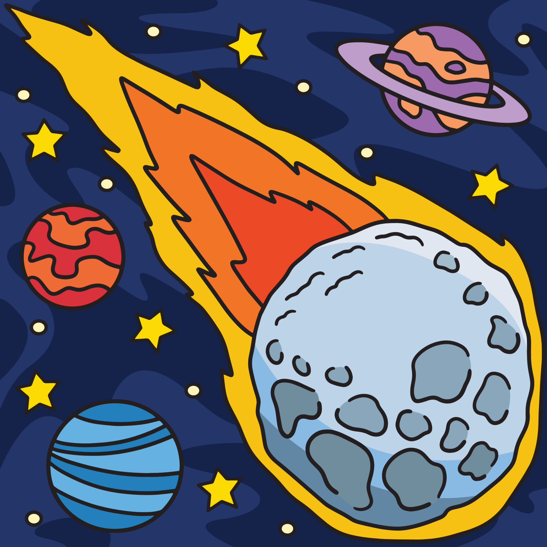 que cae asteroide de colores dibujos animados ilustración 21964689 ... que cae asteroide de colores dibujos animados ilustración 21964689 ...