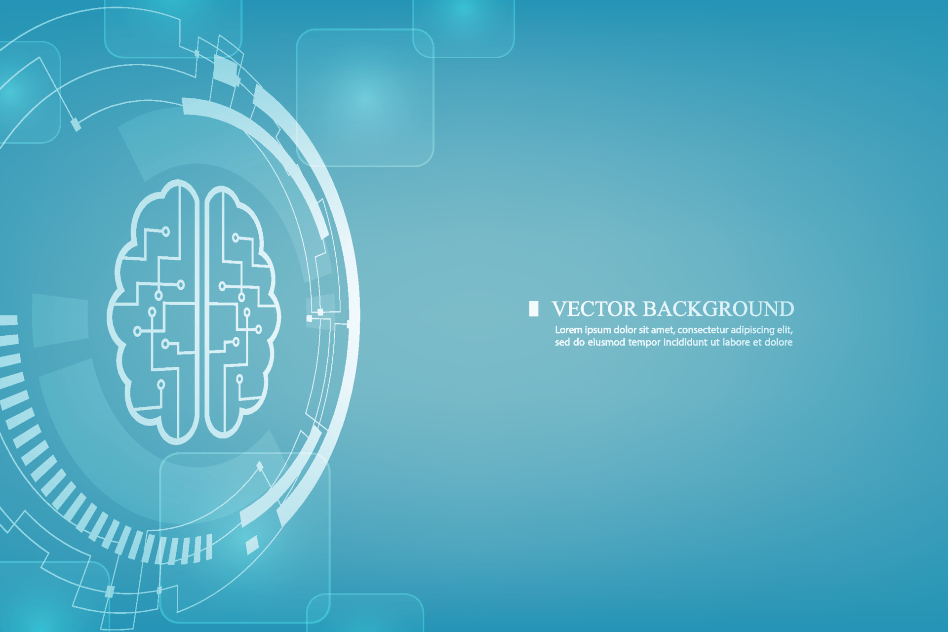 Vector technology cyber computer artificial intelligence vector ...