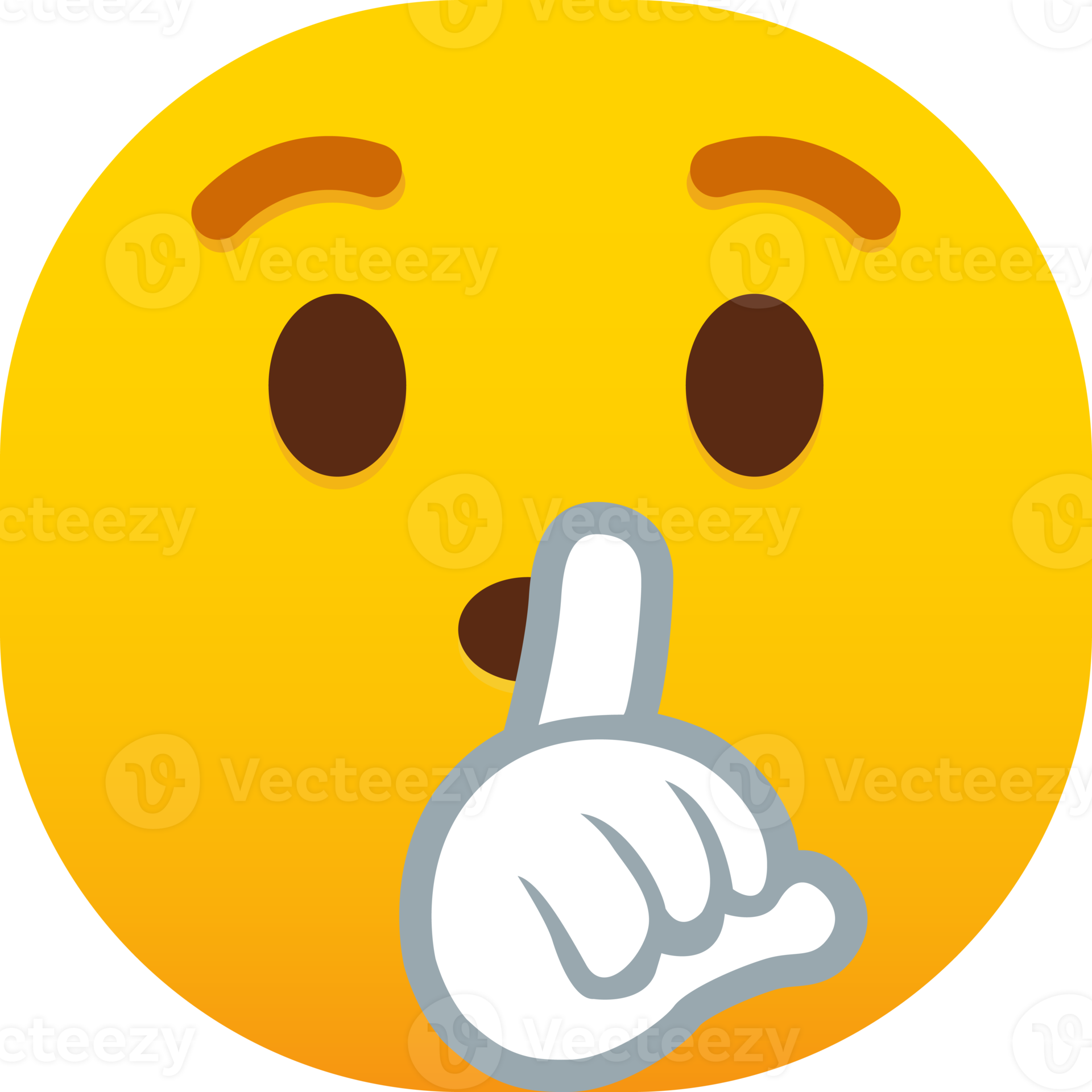 shushing face emoji 21968085 PNG