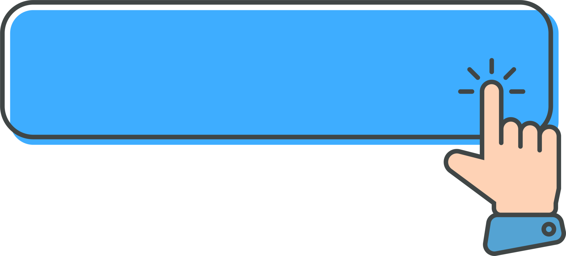 Click cursor icon with click here button 21971521 PNG