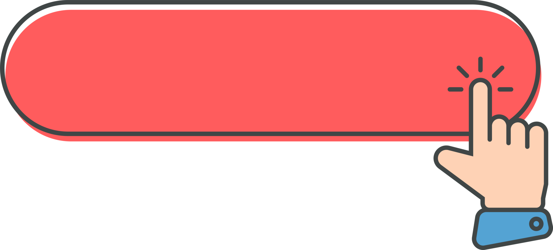 Click cursor icon with click here button 21971528 PNG