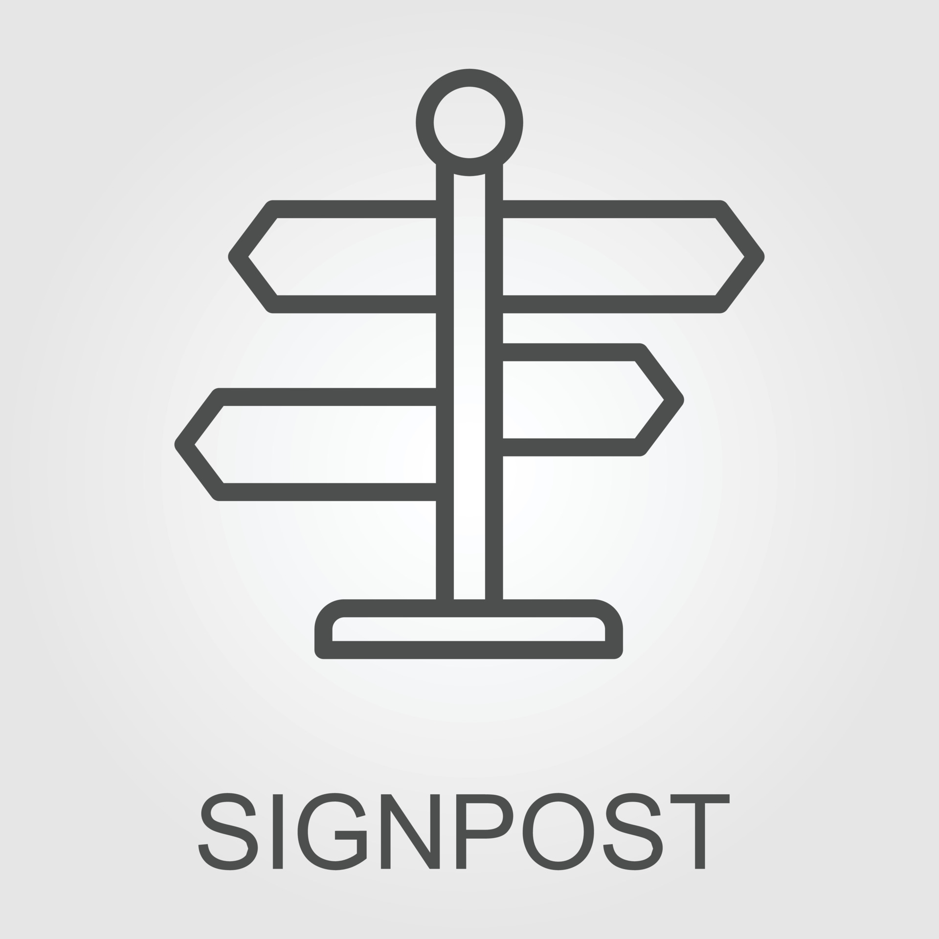 Signpost line icon, outline vector sign, linear style pictogram ... Signpost line icon, outline vector sign, linear style pictogram ...