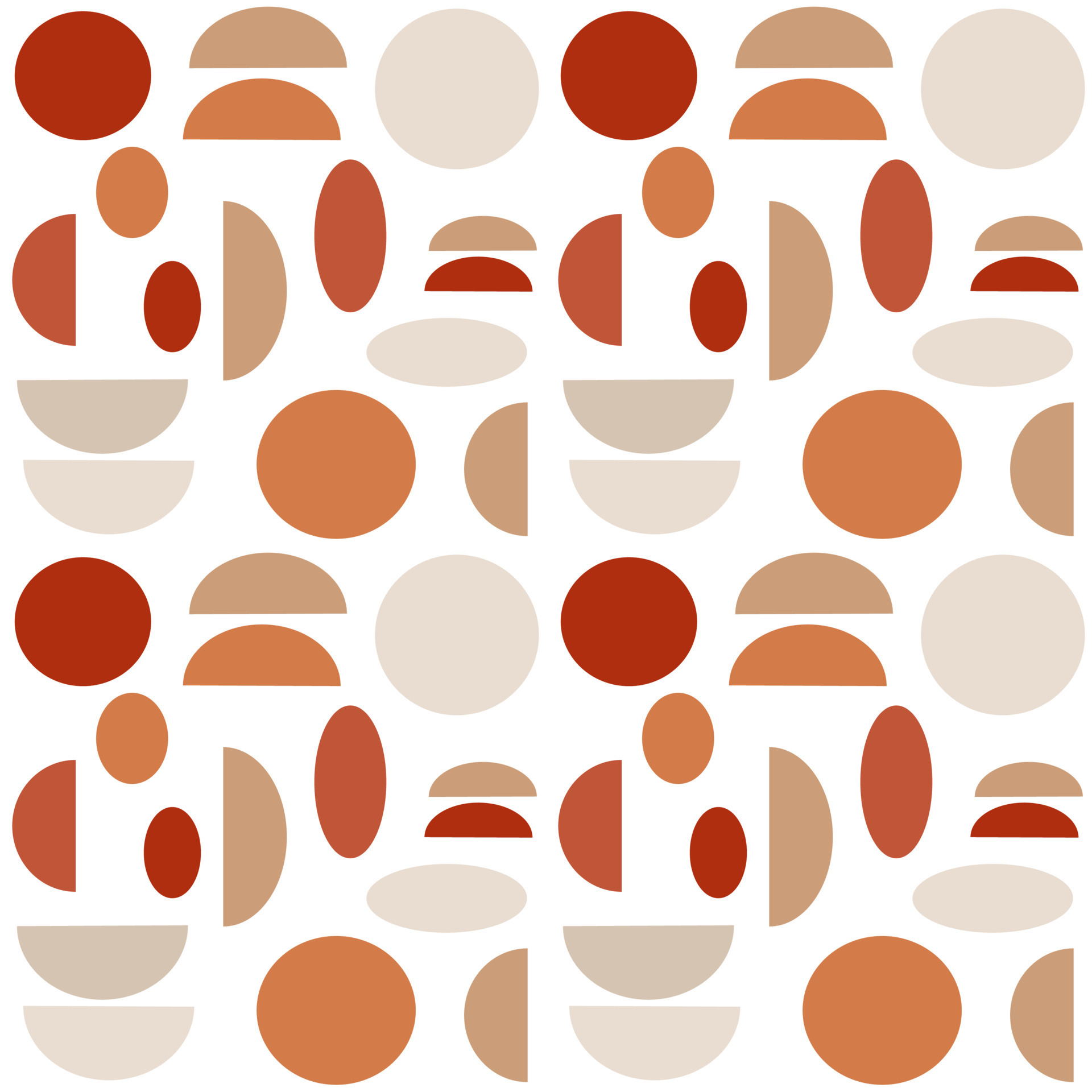 Cute Modern Terracotta Abstract Seamless Vector Pattern Background
