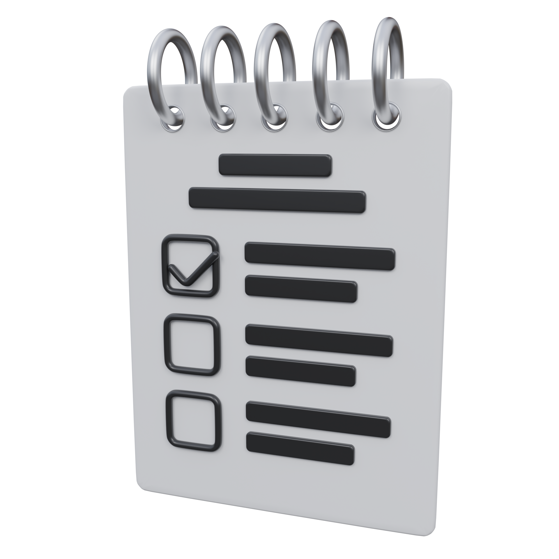 to do list 3d render icon illustration with transparent background ...