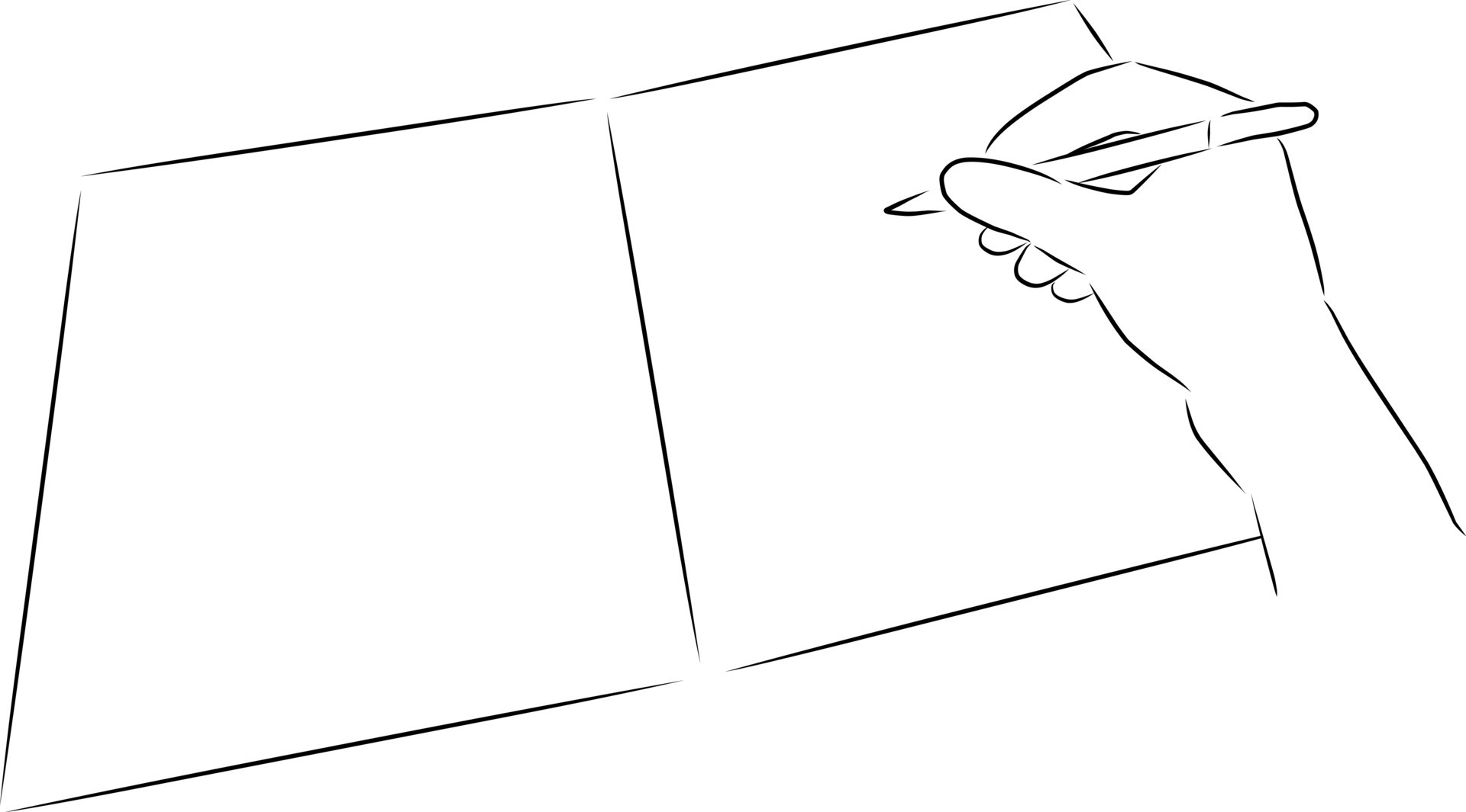 Hand Writes In A Notebook Vector Hand Drawn Sketch 21973365 Vector Art At Vecteezy