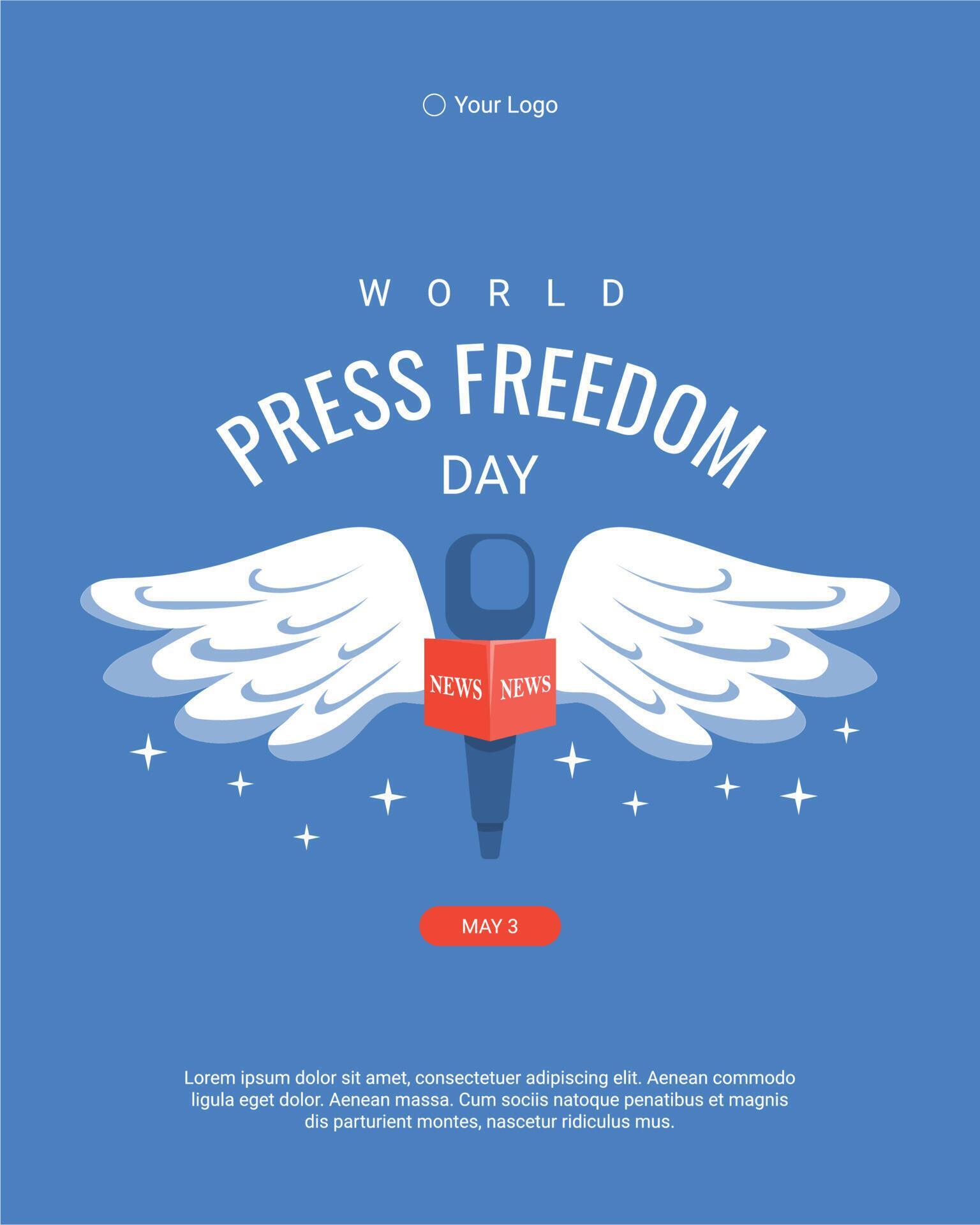 World Press Freedom Day Poster Template Vector Stock 21973908 Vector