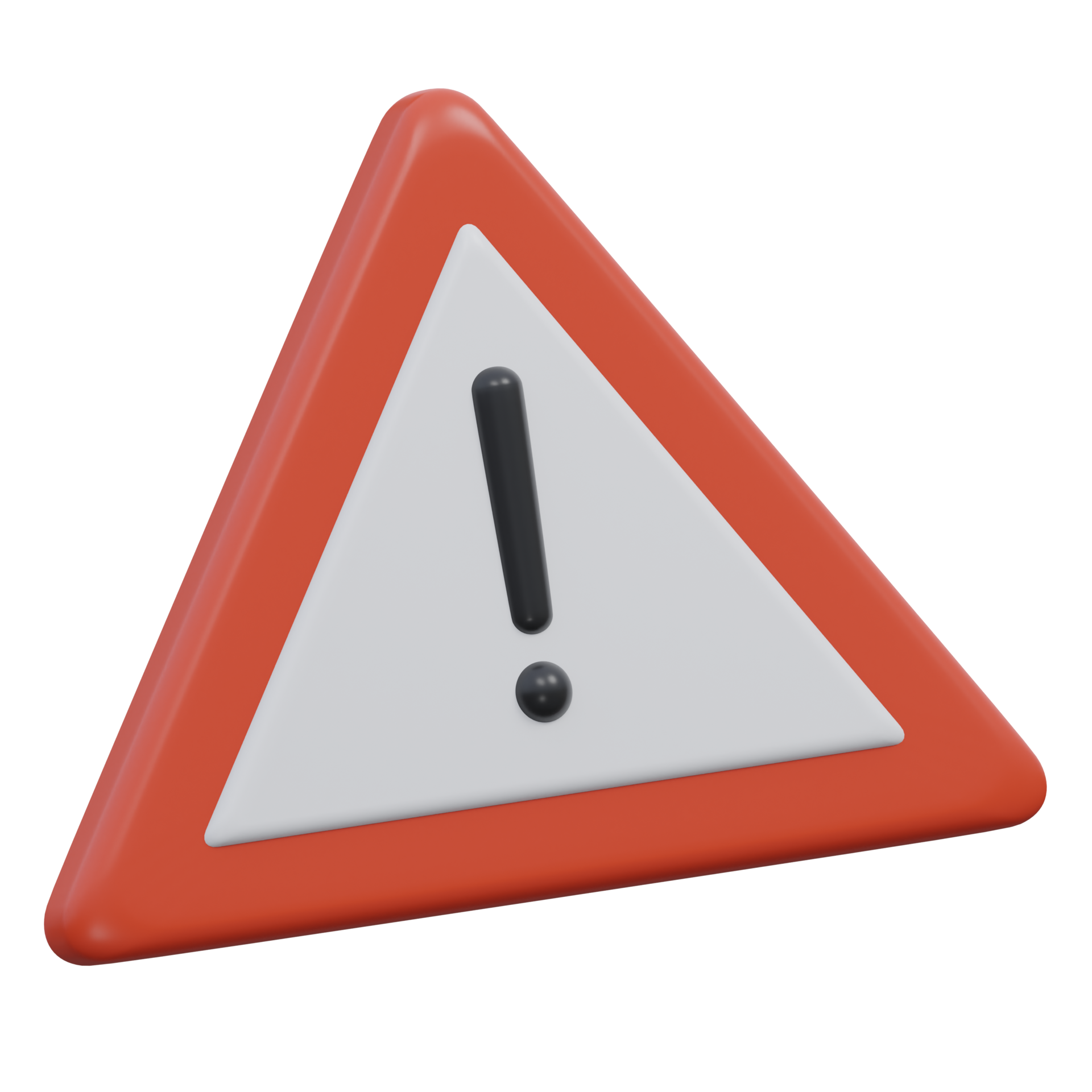 attention 3d render icon illustration with transparent background ...