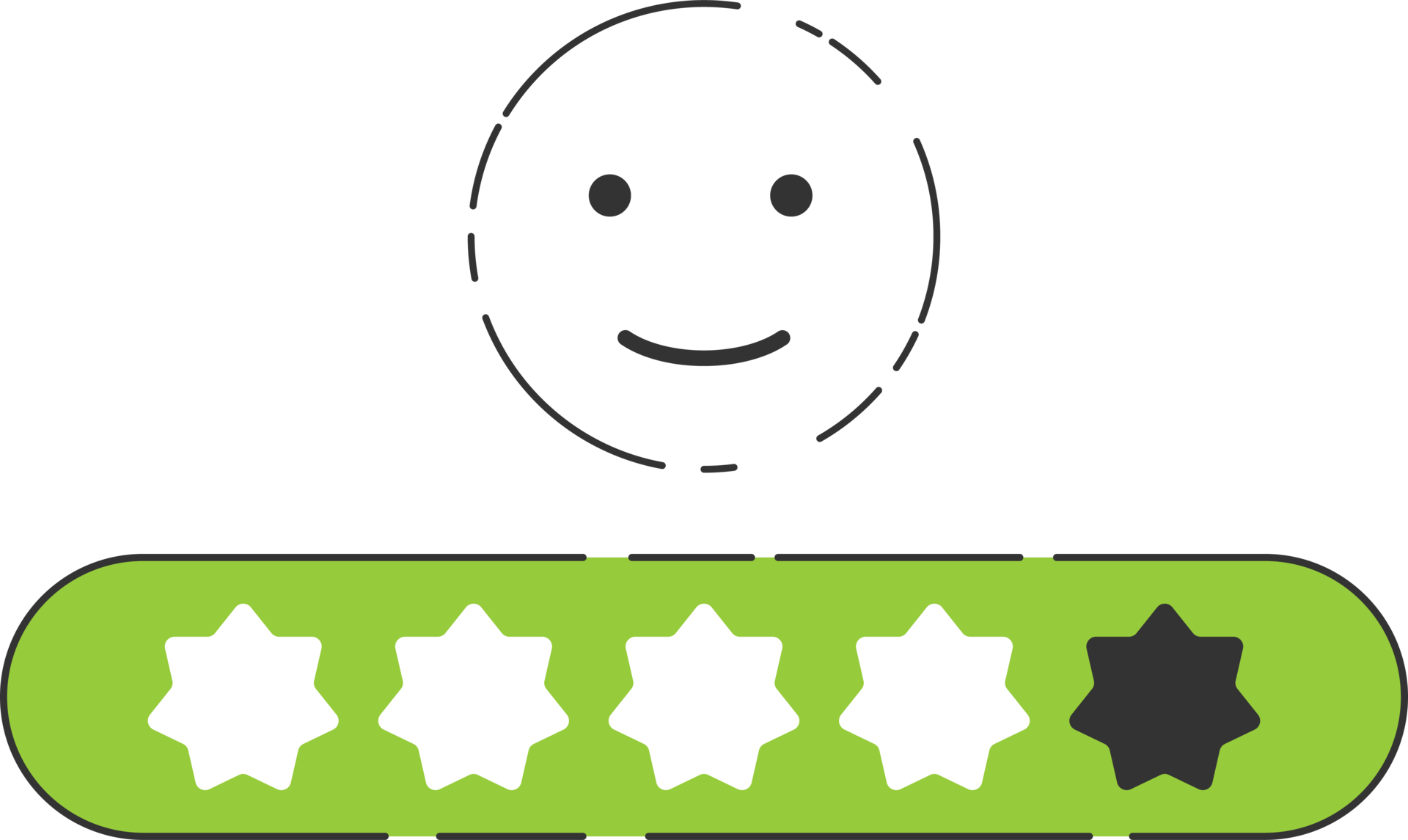 Emoji Feedback Icon With Stars Rating 21976279 Png