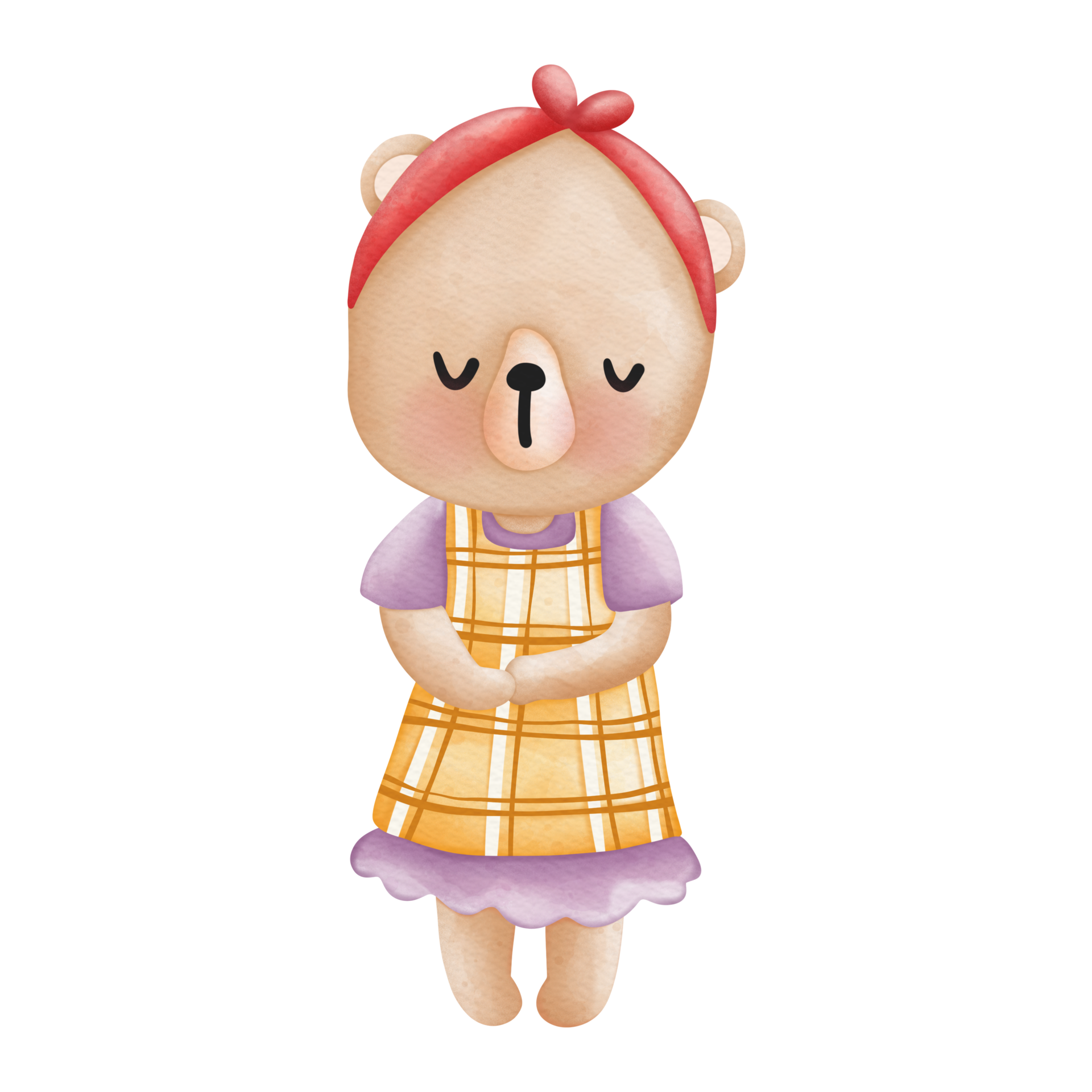 watercolor Cute cartoon mama bear maid, Mother bear animal concept ... watercolor Cute cartoon mama bear maid, Mother bear animal concept ...