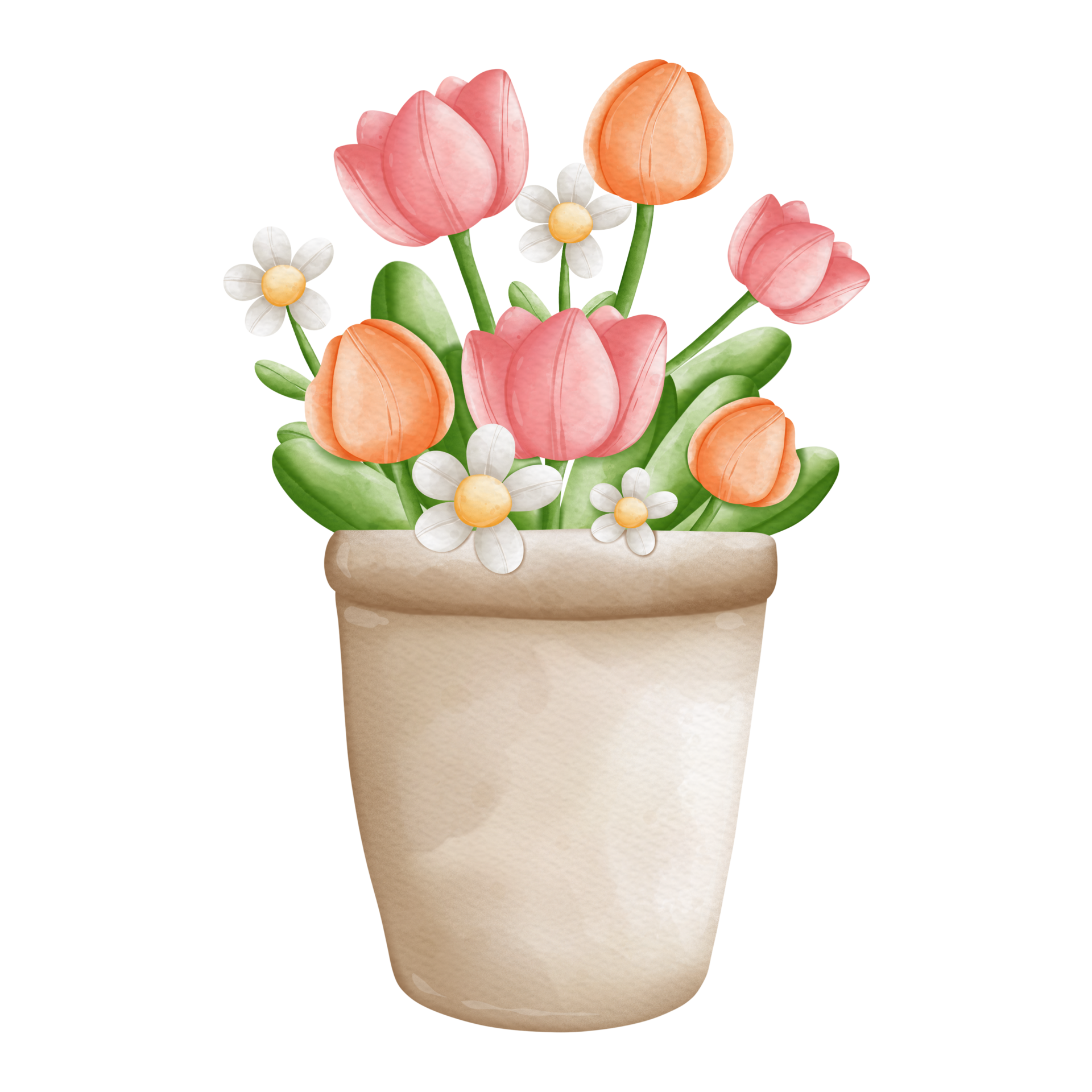 Watercolor Flower Hand Drawn Illustration Spring Season 21976990 Png
