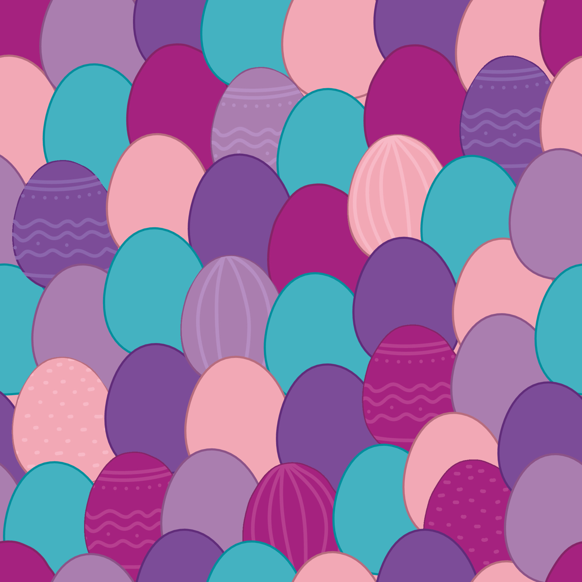 Vector Seamless Easter Pattern Decorative Easter Eggs For Printing On