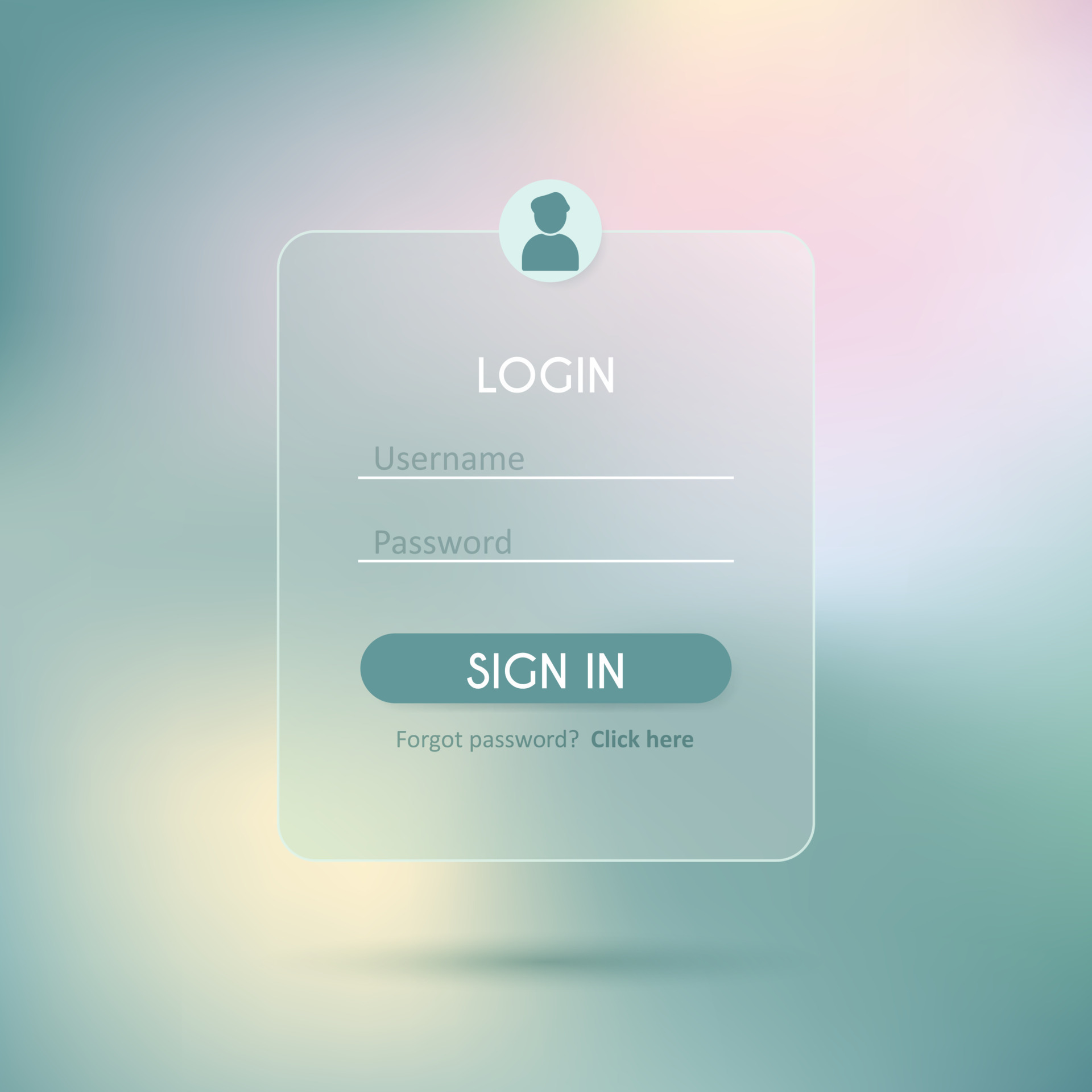 Glassmorphism vector concept. Glass effect login page. Mobile app login ... Glassmorphism vector concept. Glass effect login page. Mobile app login ...