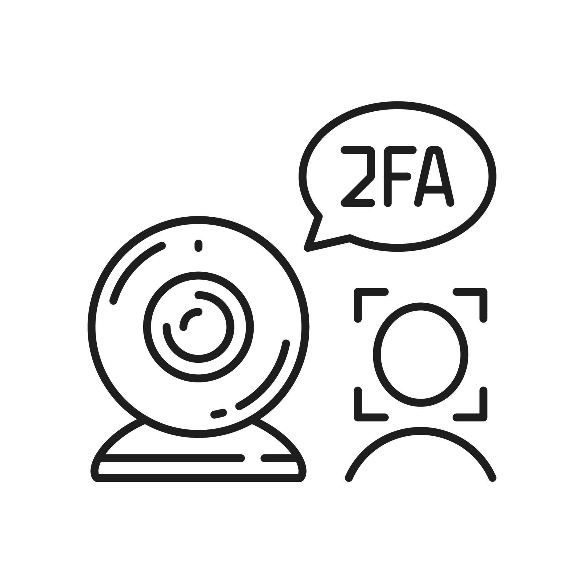 2fa Two Factor Authentication Face Recognition 21981464 Vector Art At
