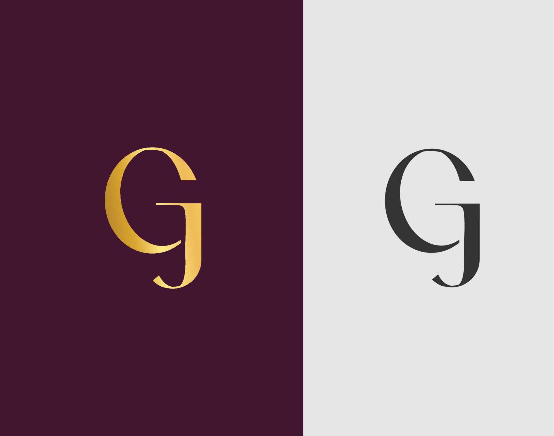 GJ letter Golden Design, GJ brand logo design, GJ corporate word mark company logo 21983383 ...