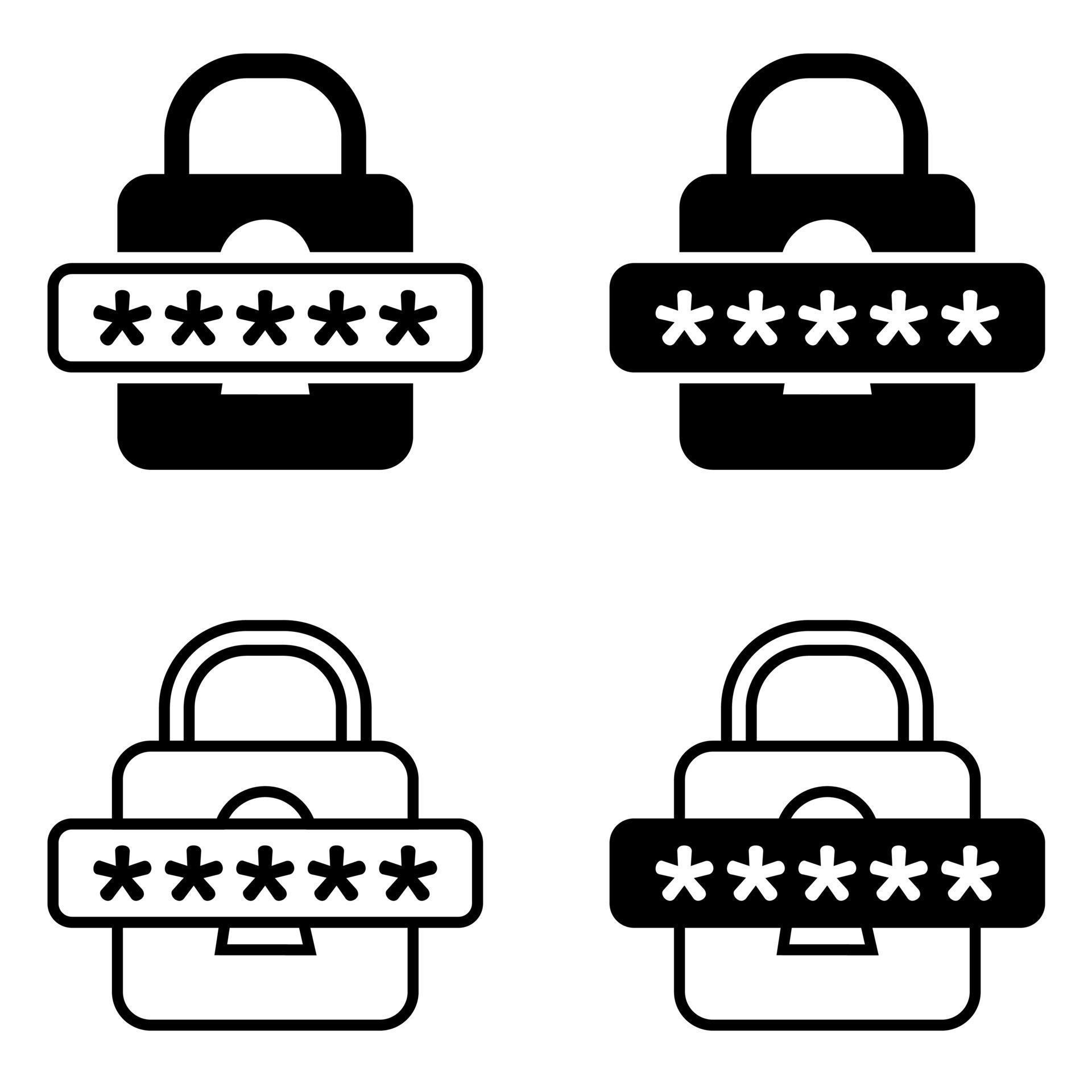 Security Vector Icon Password Illustration Symbol Access Sign Or Logo