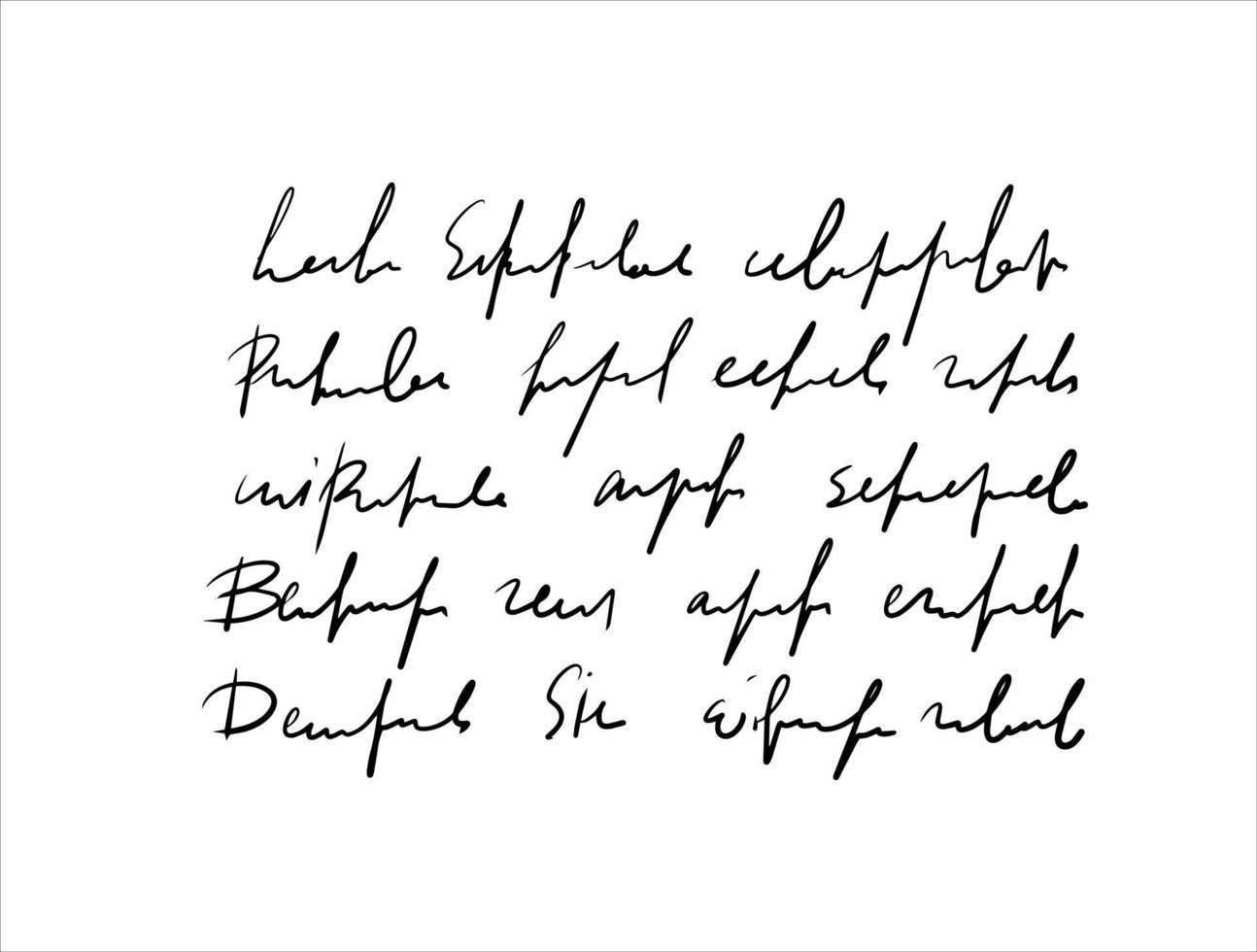 Handwritten Unreadable Text Abstract Illegible Handwriting Of Fictional Language Black Old