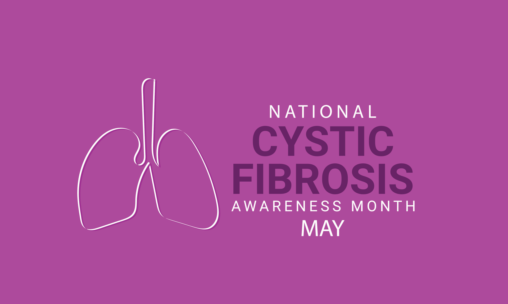Vector National Cystic Fibrosis Awareness Month May Template