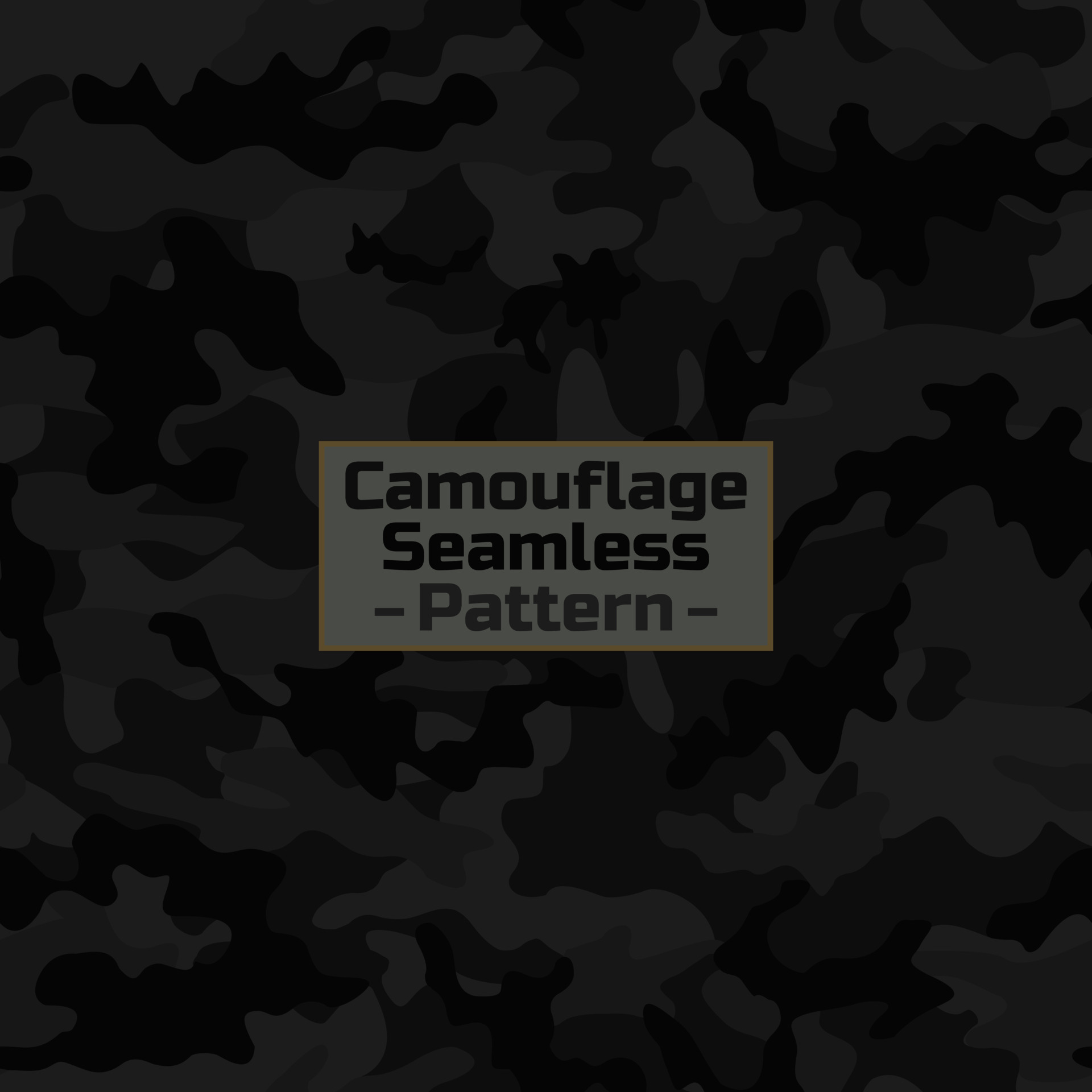 Black camouflage seamless pattern pattern. Vector camo background ...