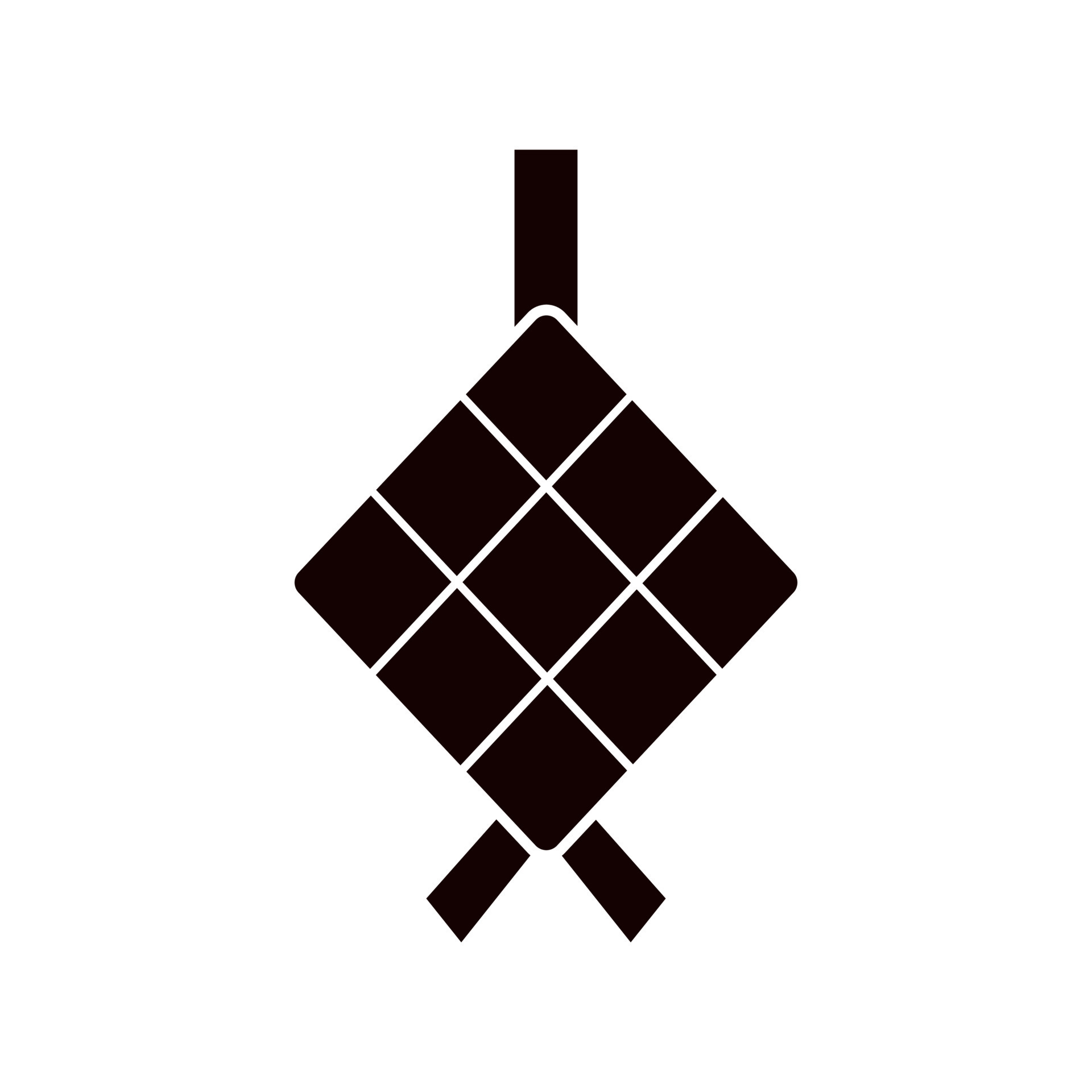 Black Ketupat vector illustration, modern flat design on white ... Black Ketupat vector illustration, modern flat design on white ...