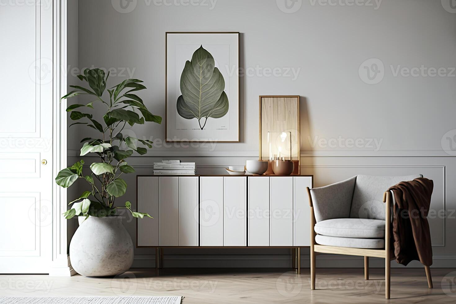 Minimalist concept of living room interior. Illustration 21990337 Stock ...