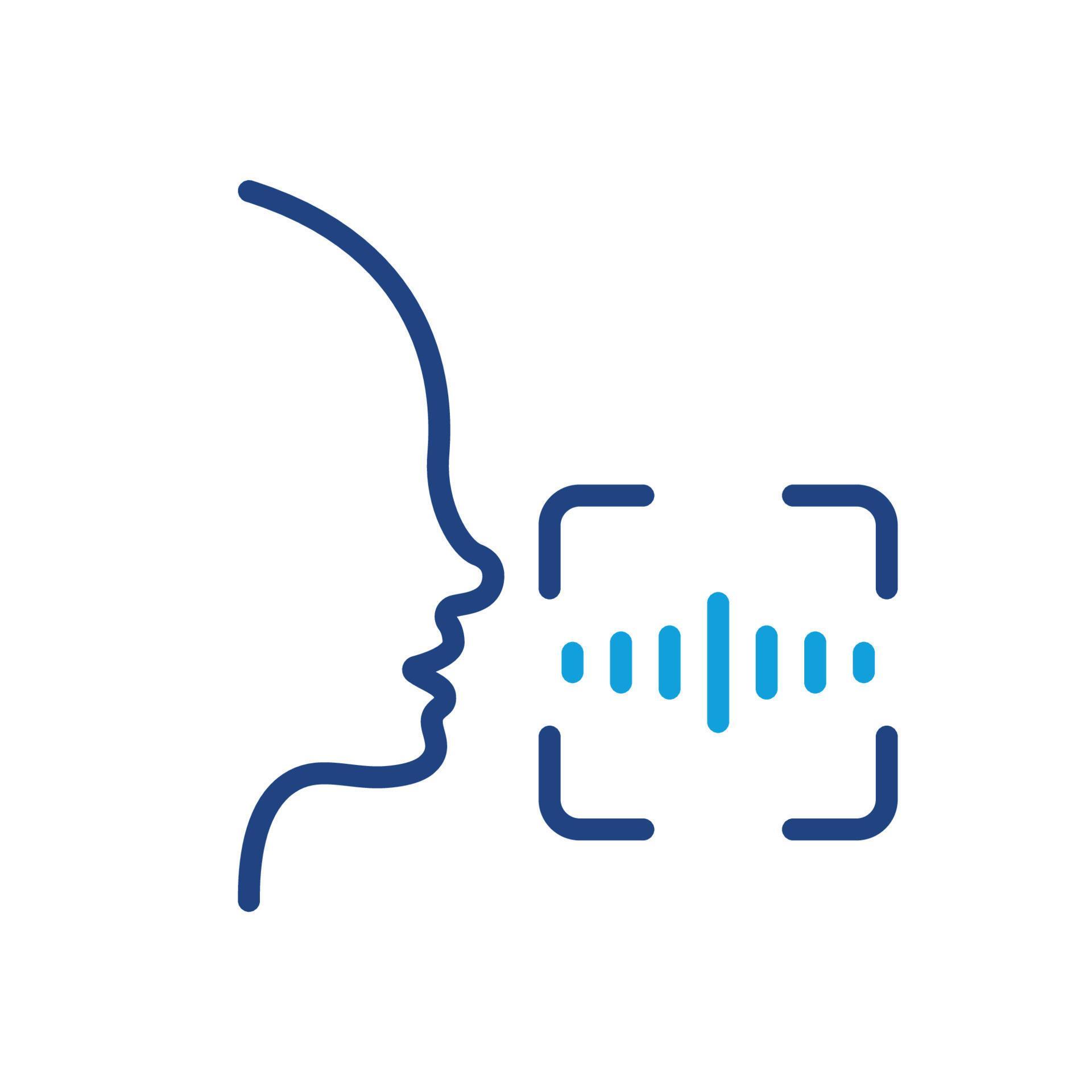 Access Identification by Voice to Smartphone Line Icon. Command Voice ...