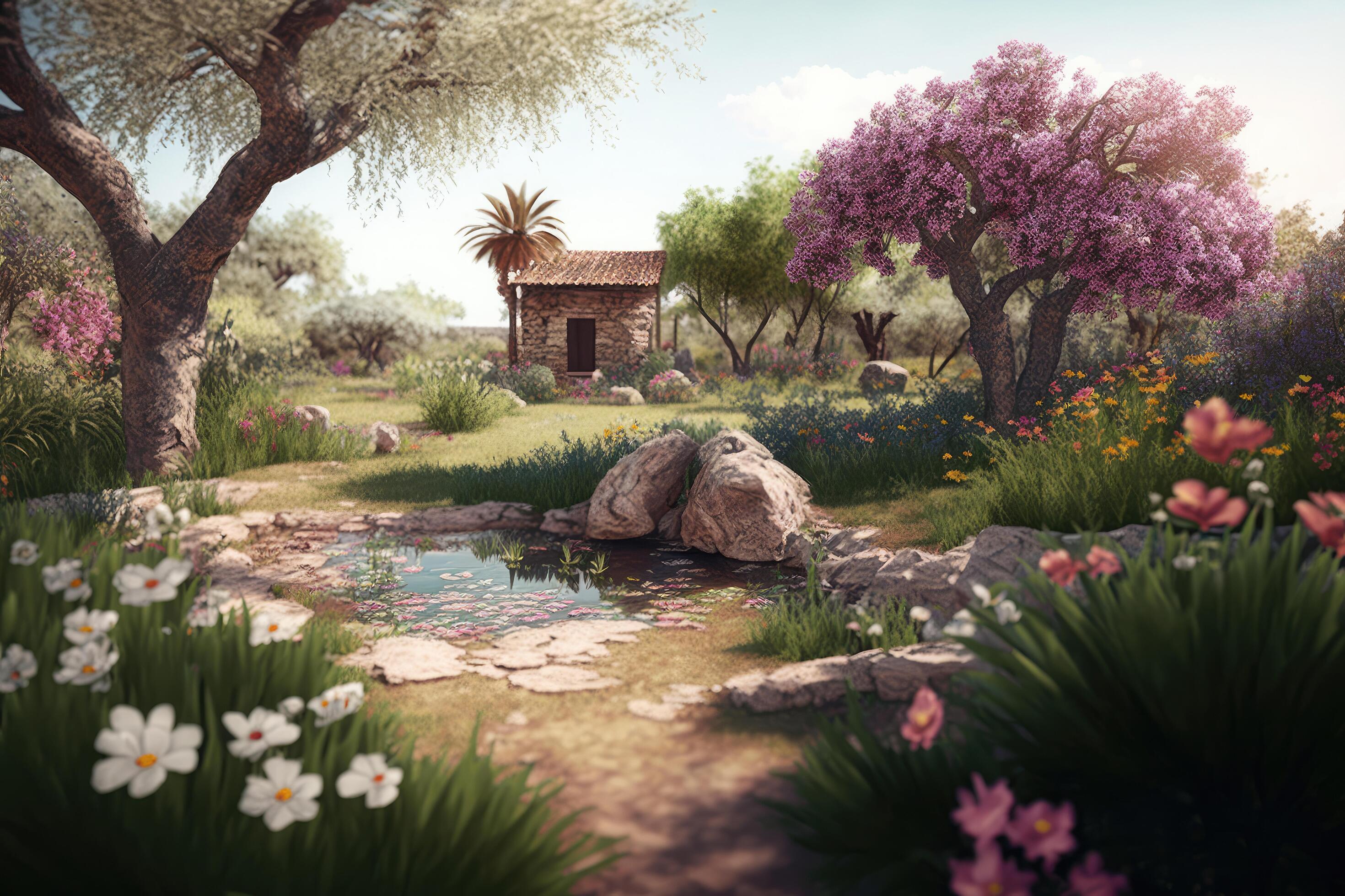 Spring Natural Background. Illustration 21991668 Stock Photo at Vecteezy