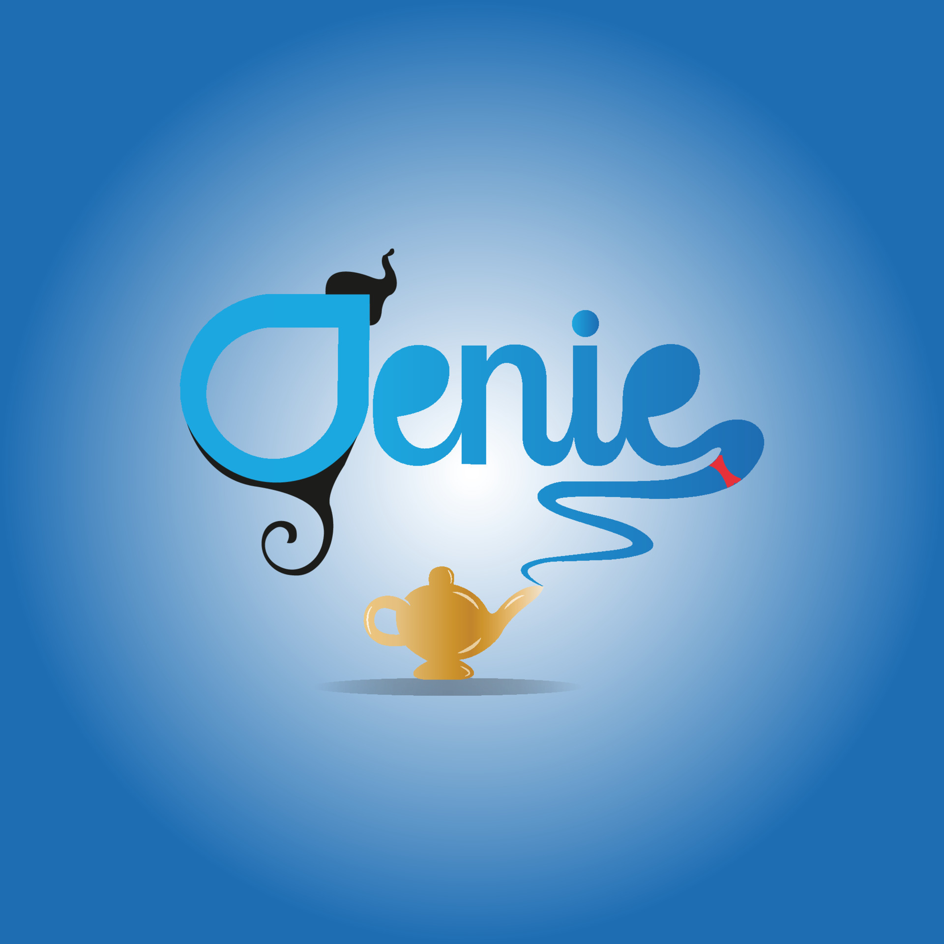 genie logo design 21996249 Vector Art at Vecteezy
