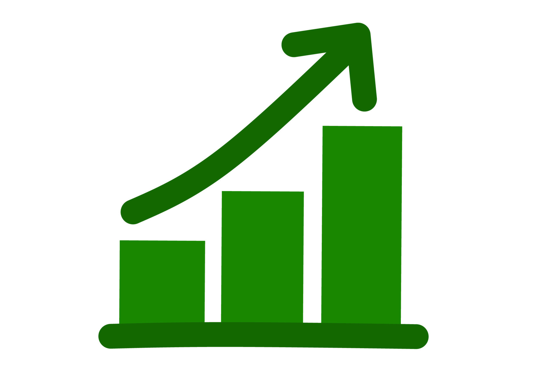 Business Growth flat icon isolated on white background element ... Business Growth flat icon isolated on white background element ...