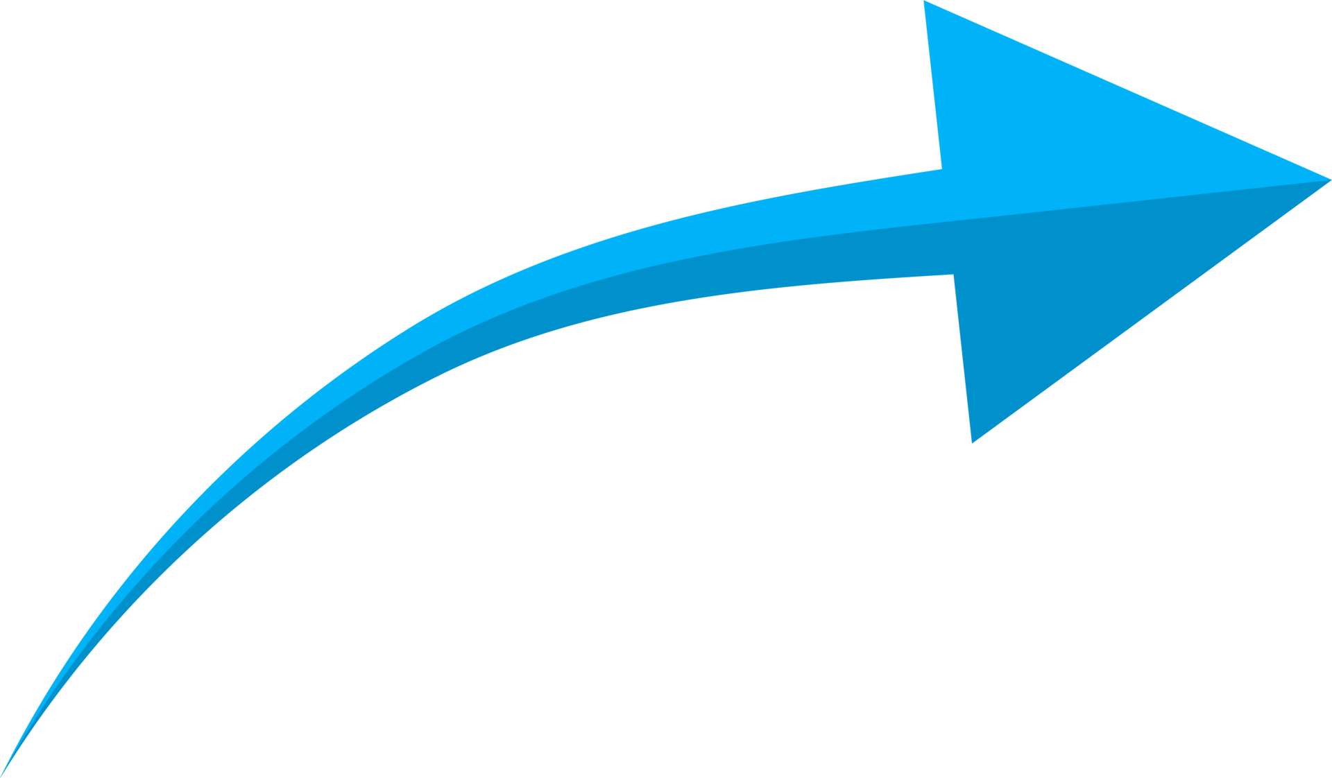 Hand drawn blue curved arrow shape in doodle style 21997151 PNG