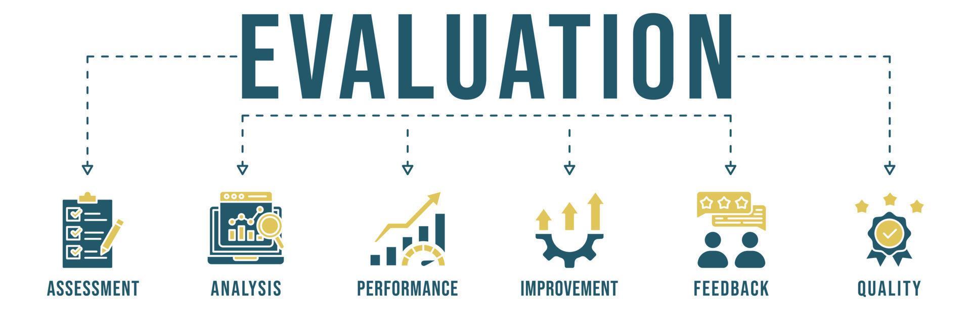 Evaluation icon vector illustration for assessment system of business and organization standard ...
