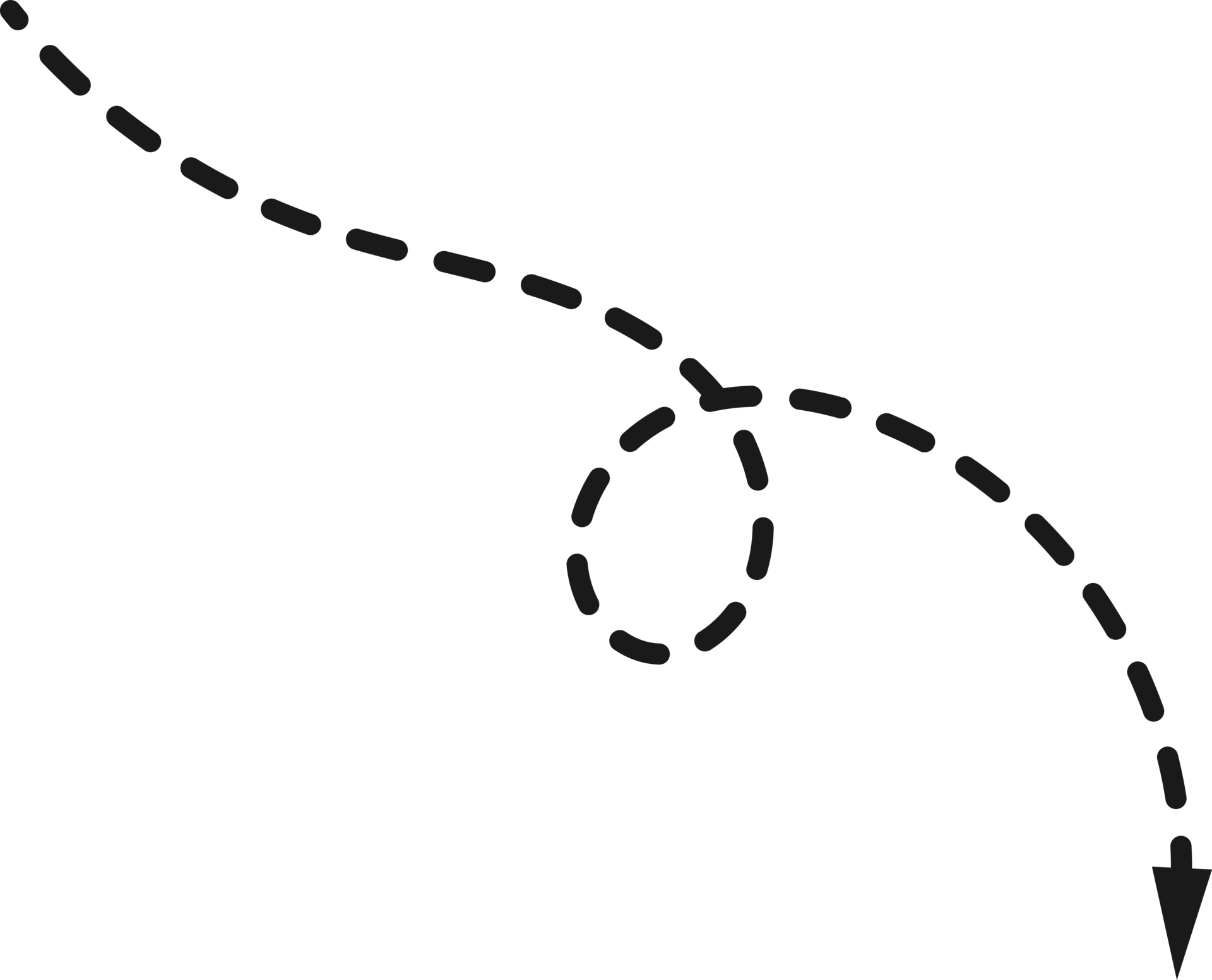 Hand Drawn Dashed Arrow Shape 21999463 Png