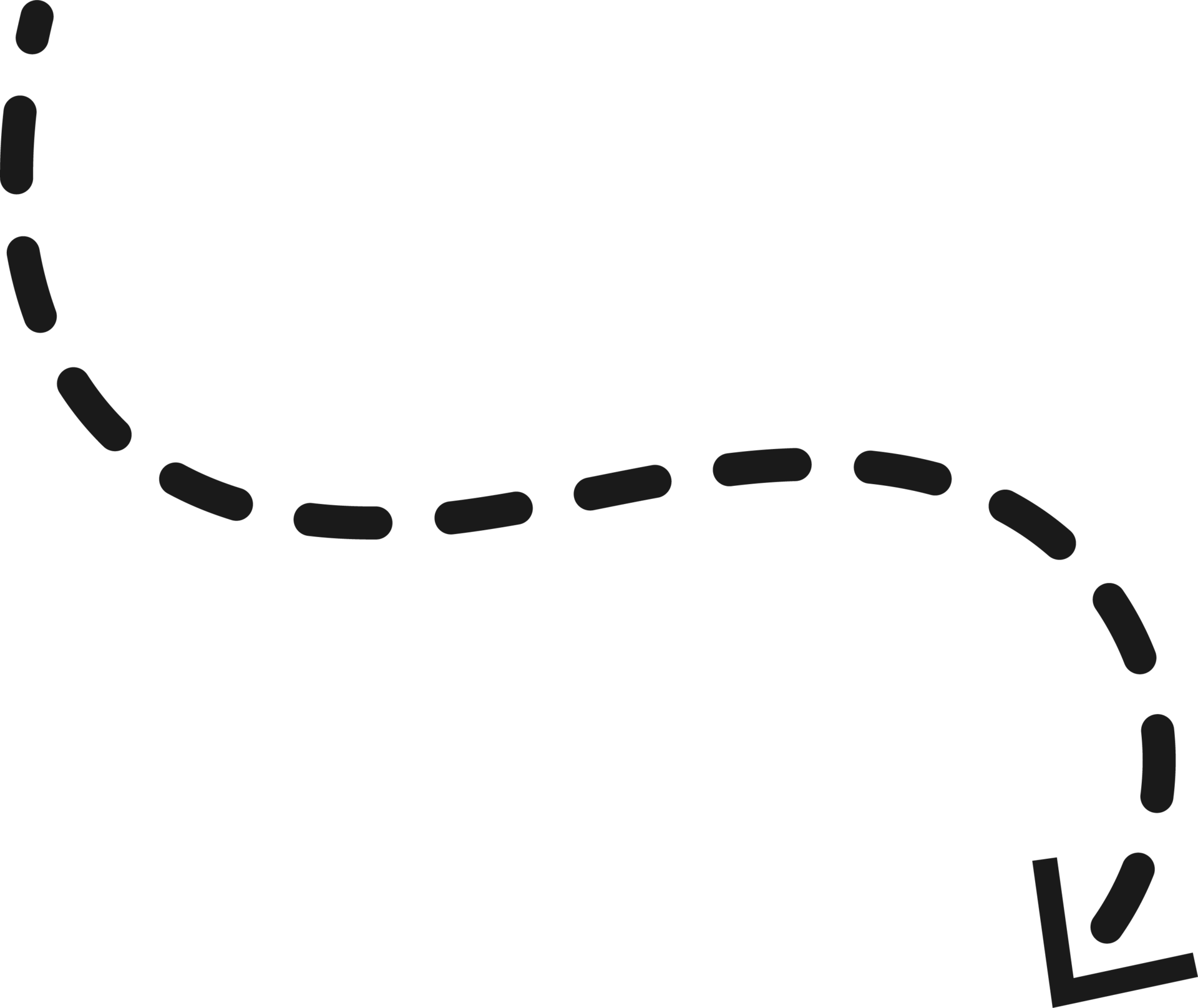 Hand Drawn Dashed Arrow Shape 21999491 Png