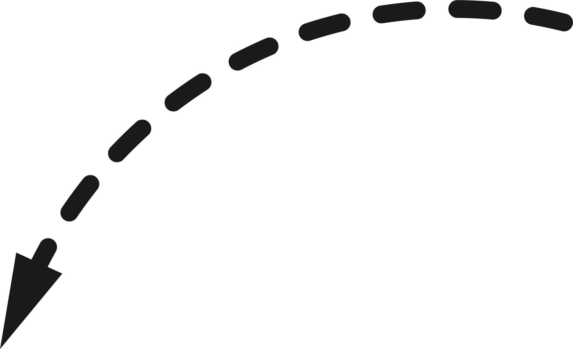 Hand drawn dashed arrow shape 21999546 PNG