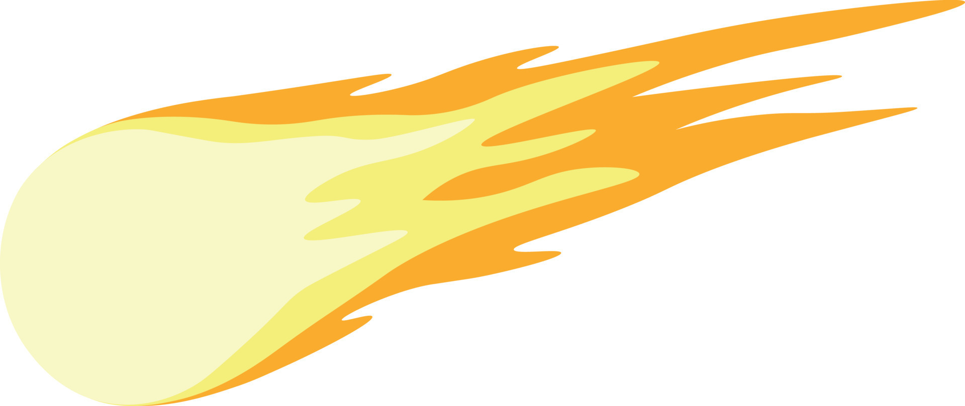 Vector cartoon falling down comet, meteorit and asteroid isolated on a white background. Space ...