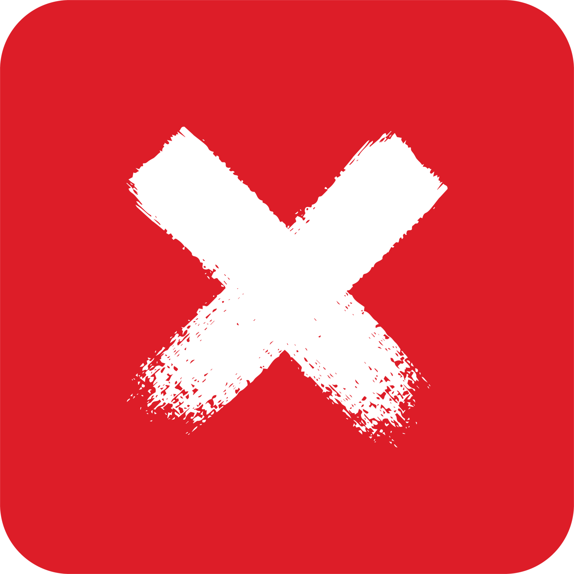 Grunge style red wrong mark 22000161 PNG