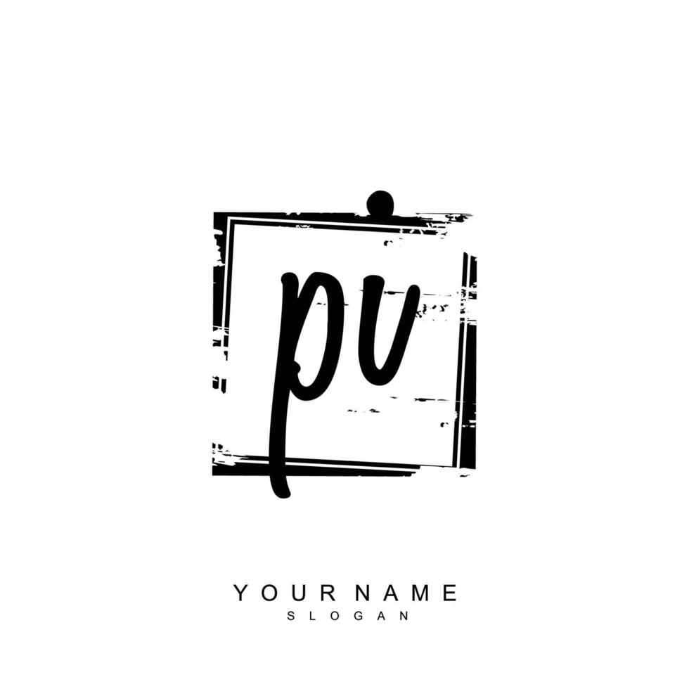 Initial PI Monogram with Grunge Template Design 22000399 Vector Art at Vecteezy