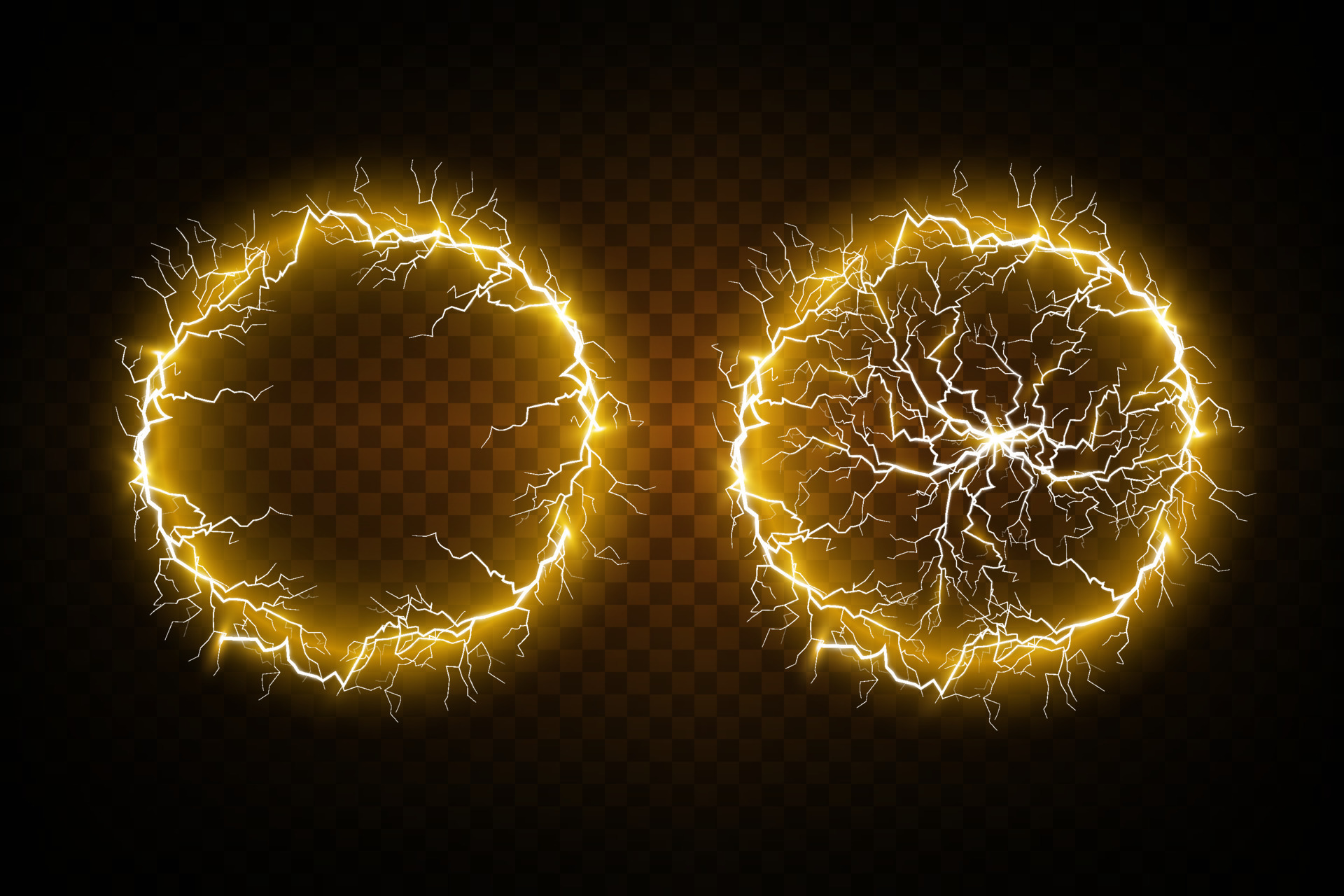 Golden Ball lightning. Abstract electric lightning strike. Light flash ... Golden Ball lightning. Abstract electric lightning strike. Light flash ...