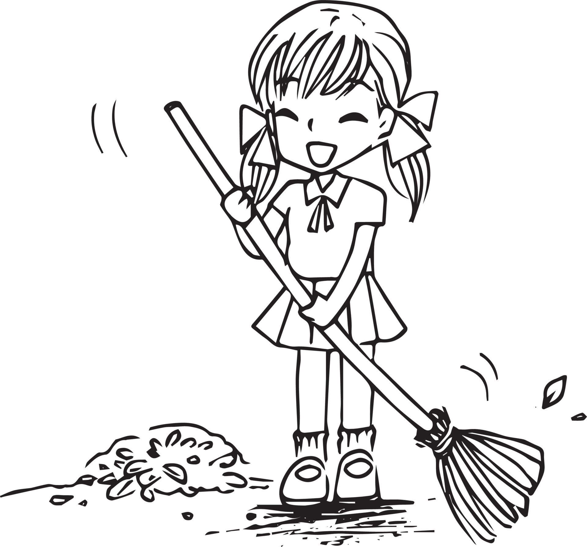 sweep the floor cartoon doodle kawaii anime coloring page cute ... sweep the floor cartoon doodle kawaii anime coloring page cute ...