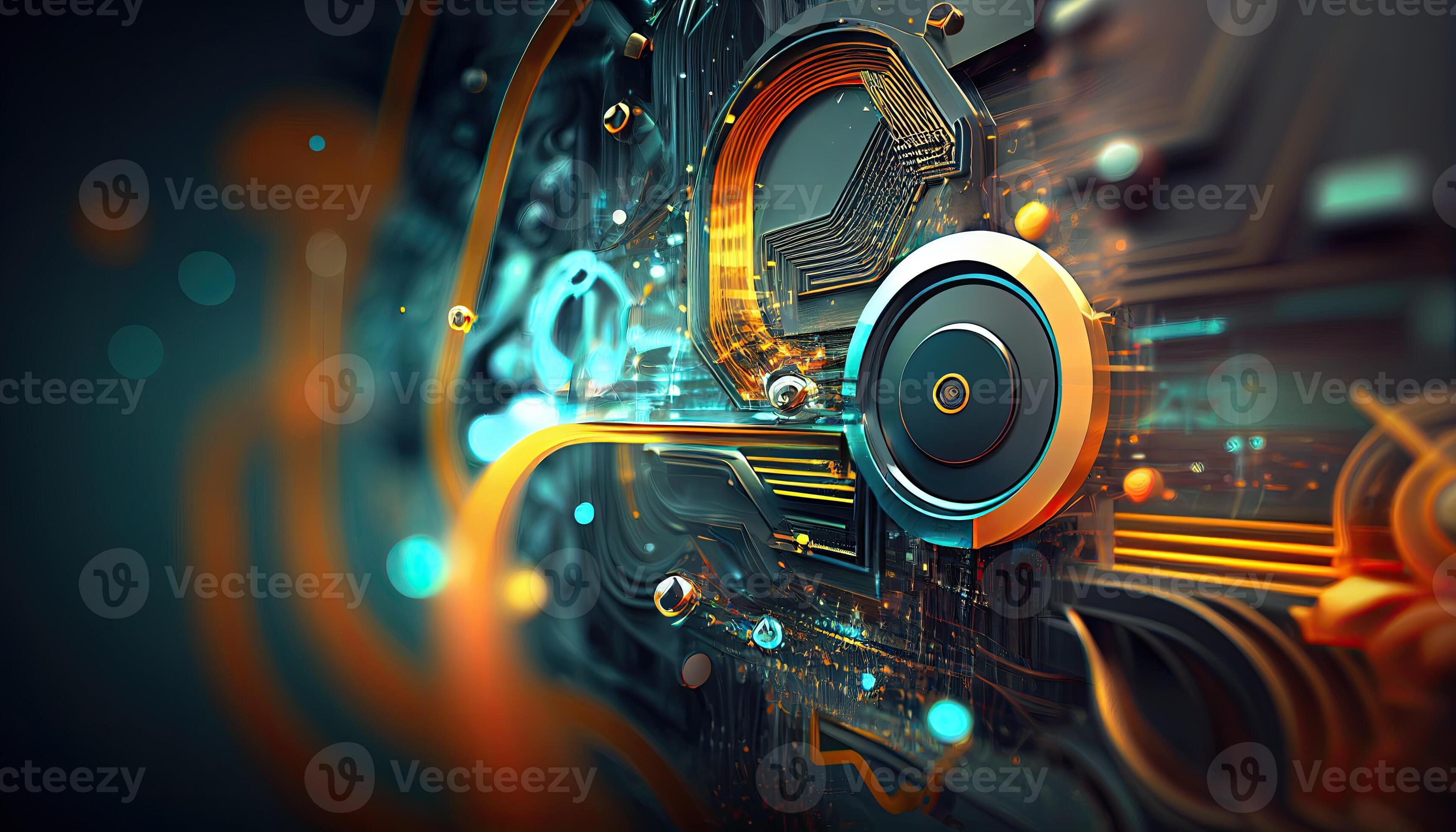 Abstract Technology Background Chip Circuit Cpu Motherboard